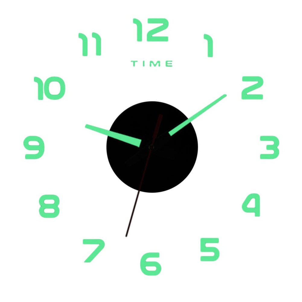 Lierteer Modern Large Wall Clock 3D DIY Quartz Clocks Acrylic Mirror ...