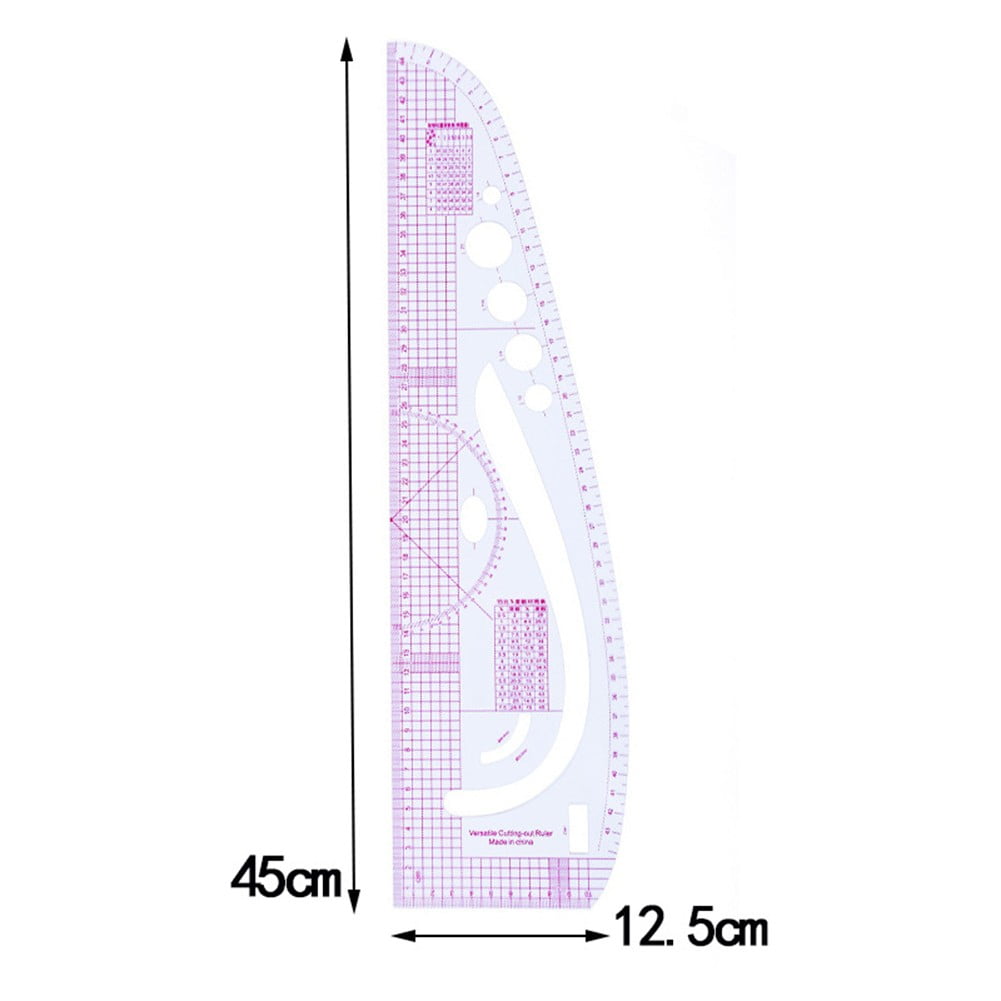 Lierteer Multifunction Patchwork Ruler Plastic French Curve Sewing ...