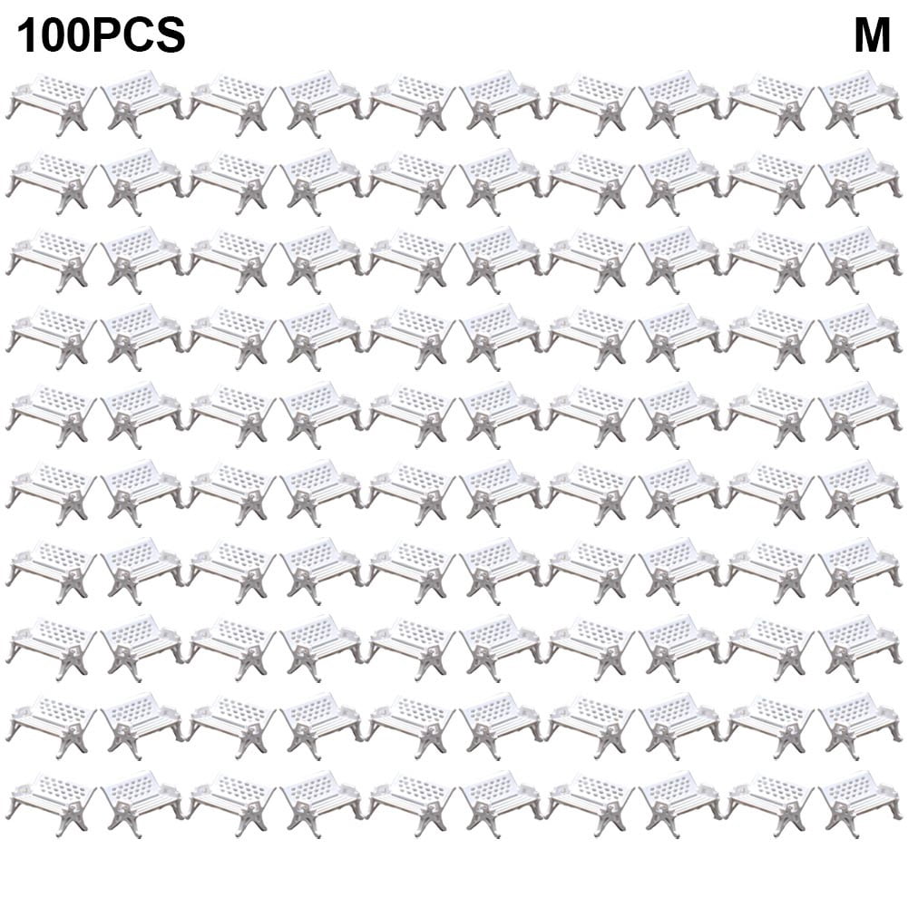 Lierteer Plastic Mini Park Chairs Set of 10 or 100 for Craft Projects ...
