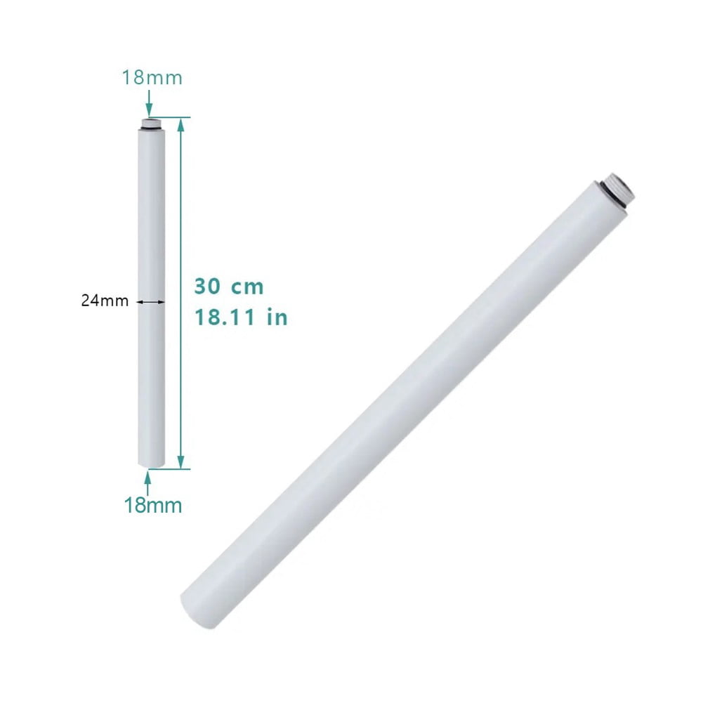 Lierteer Round Extension Bar Bathtub Shower System Bathroom Setup White ...