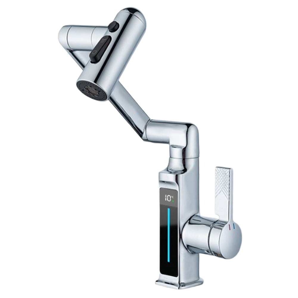 Lierteer Smart Digital Faucet with 5 Modes 3D Rotating & Temperature ...