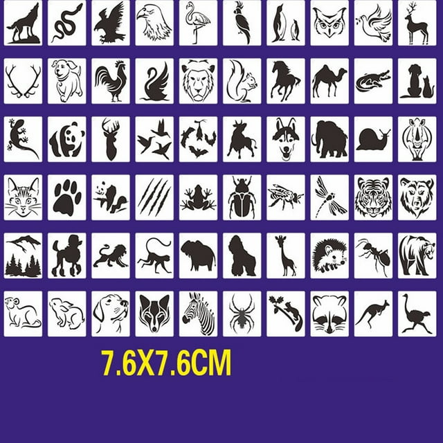 Lierteer Unleash Your Artistic Side with 60 Reusable Stencils Perfect ...