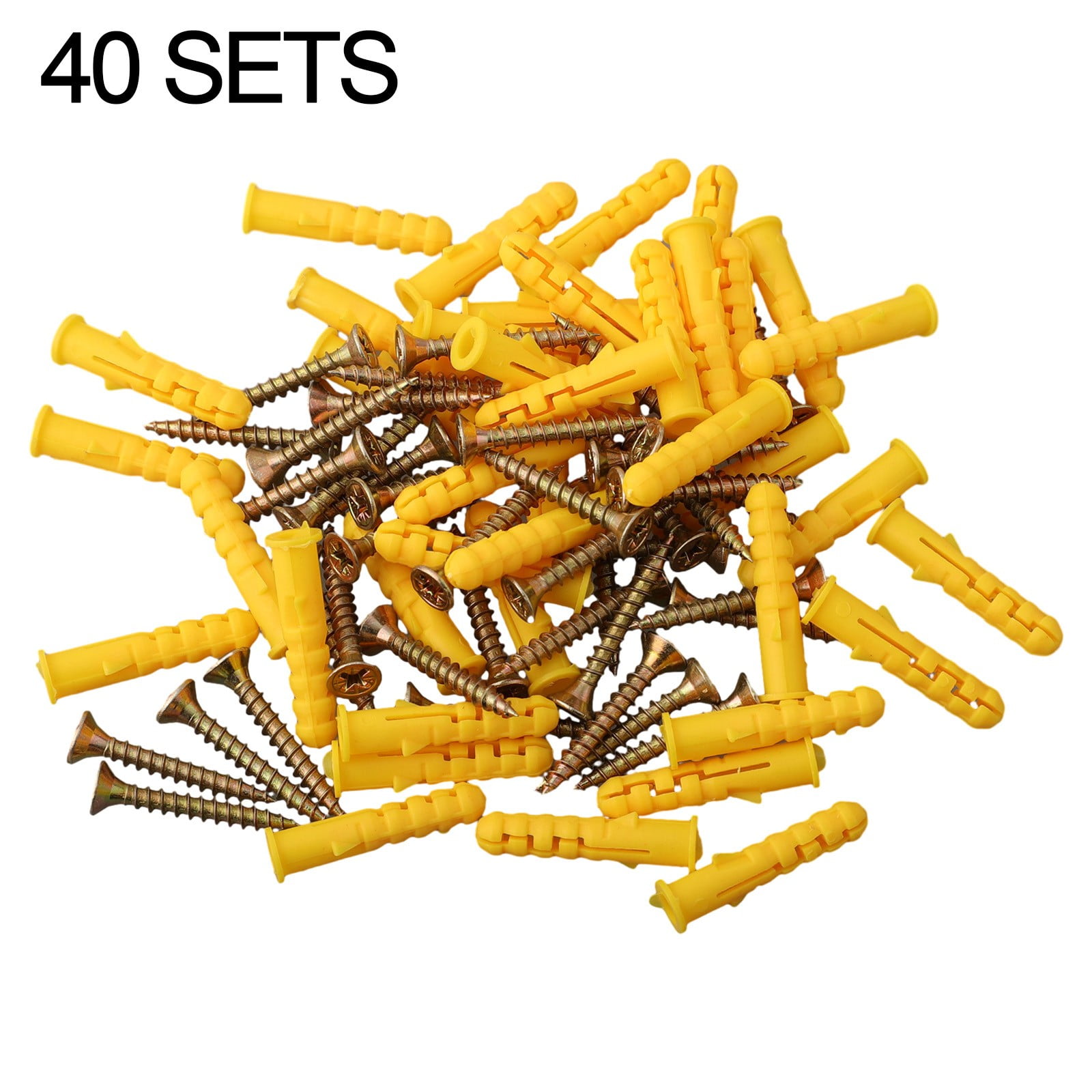 Lierteer and Easy to Use Wall Anchors and Screws Kit 40pcs Set for DIY ...