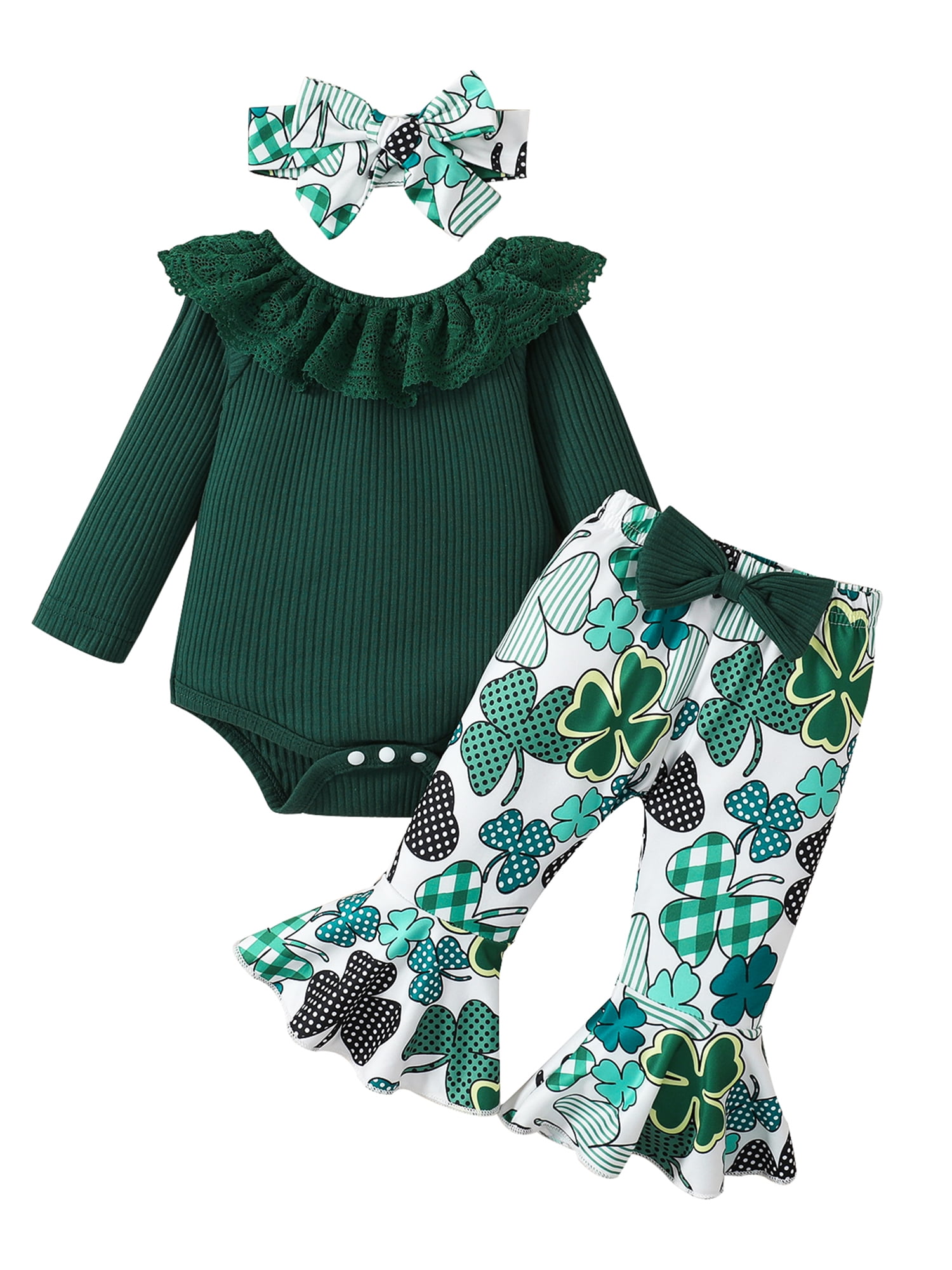 Lieserram Newborn Cute Baby Girl 3Pcs Spring Outfits Set, 0-18 Months ...