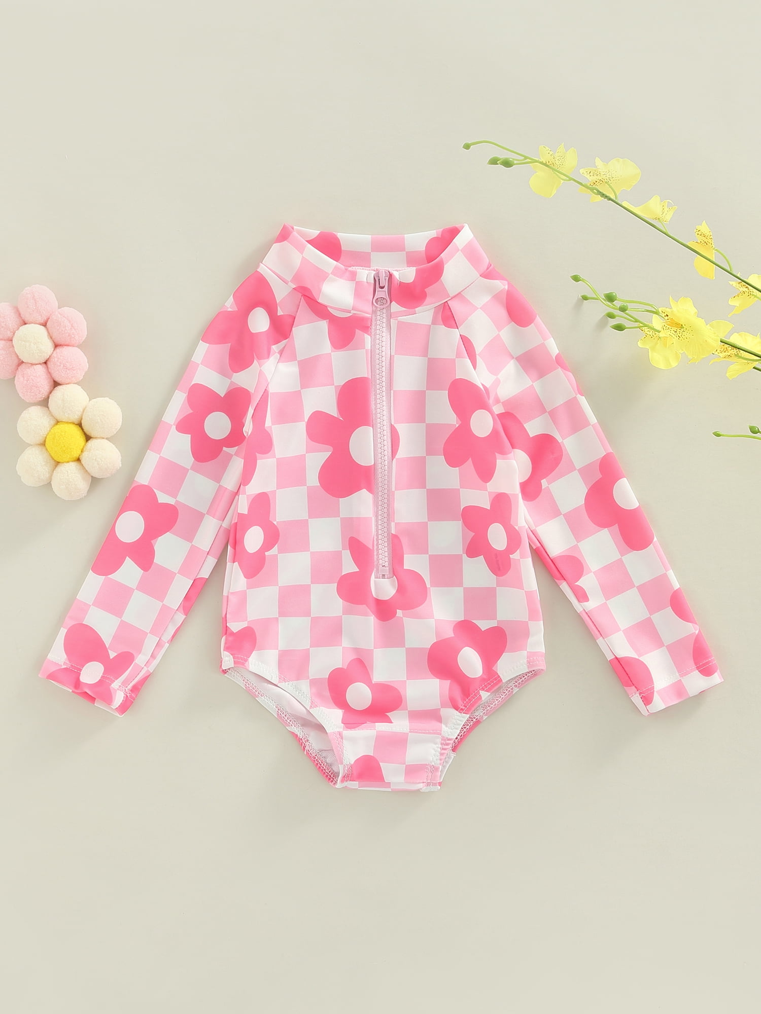 Lieserram Baby Girls One-Piece Swimsuit 6 9 12 18 24 Months 2T 3T Long ...