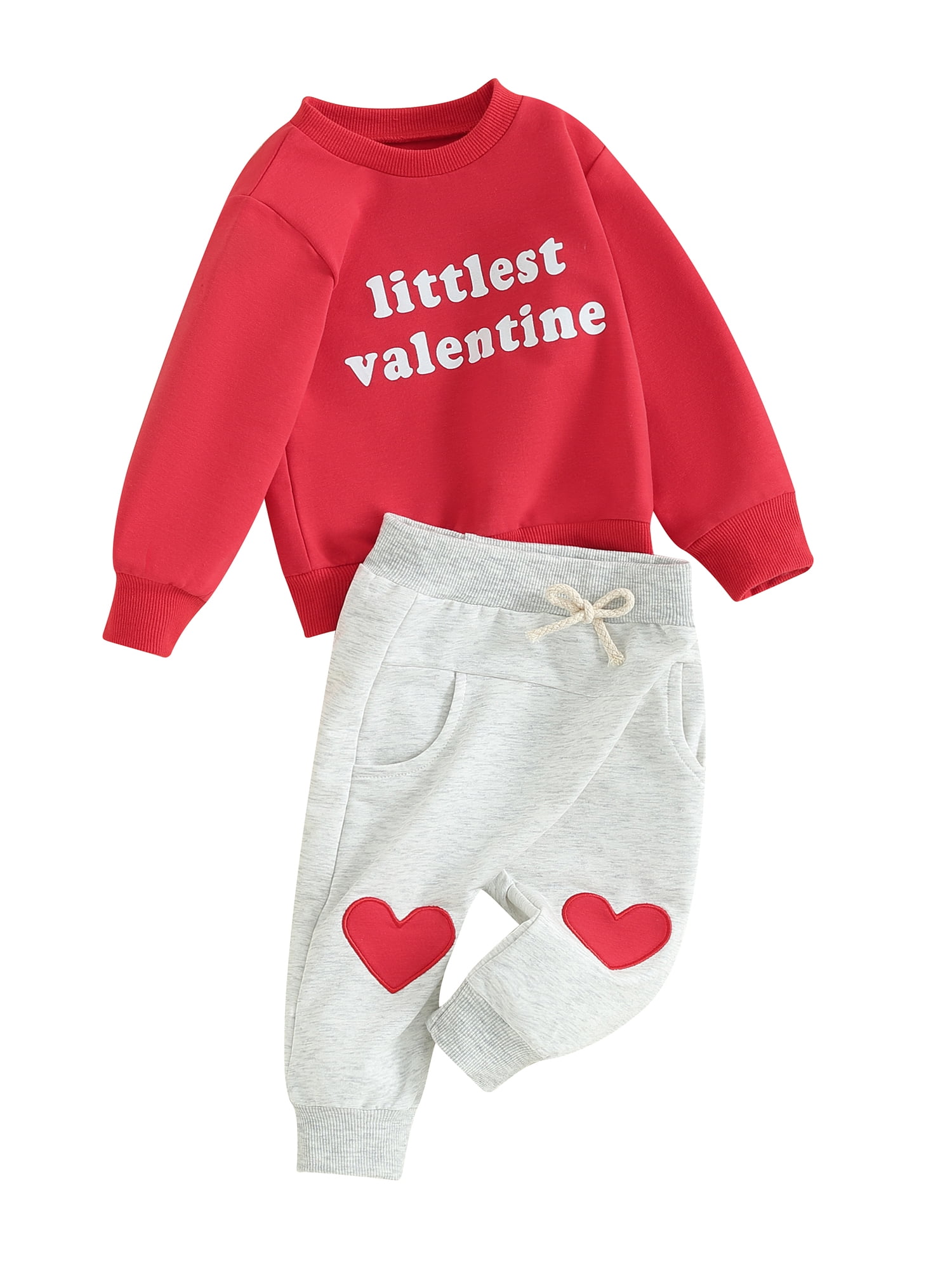 Lieserram Baby Toddler 2Pcs Valentine’s Day Outfits 3 6 12 18 24 Months 2T 3T Long Sleeve ...
