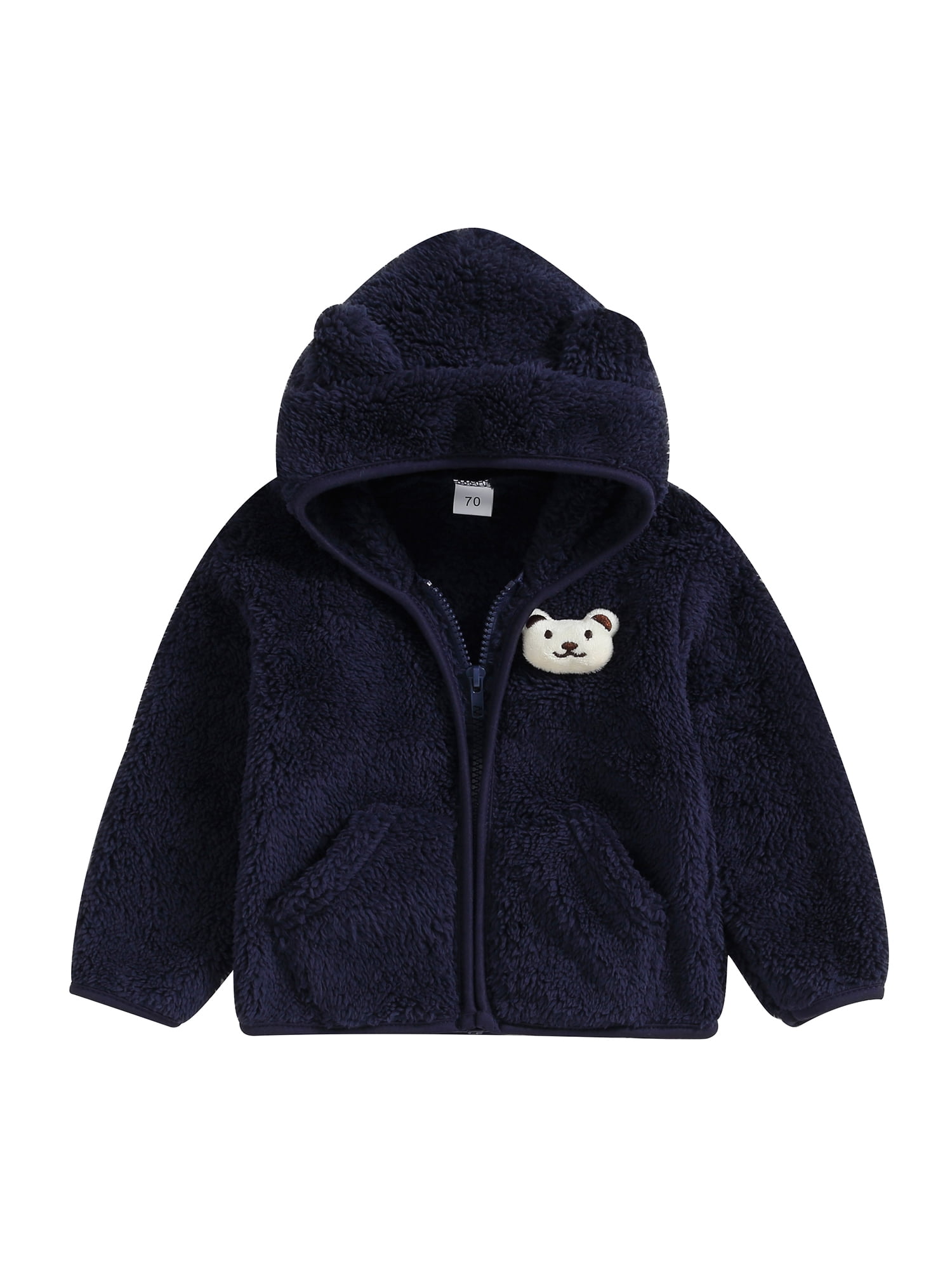 Lieserram Baby Toddler Girl Boy Winter Fuzzy Coat, 6 9 12 18 24 Months 3D Bear Hooded Jacket ...