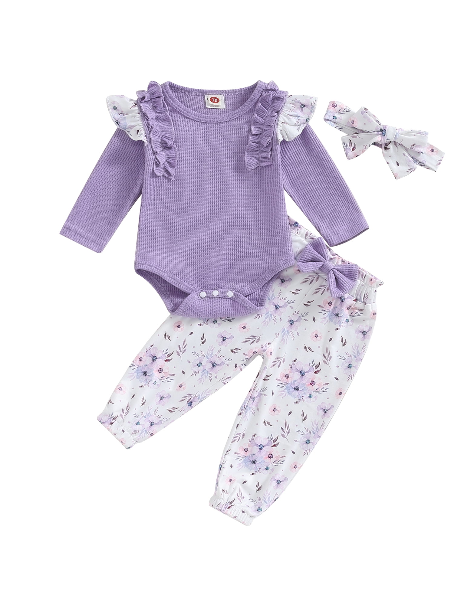 Lieserram Baby Toddler Girls 3Pcs Fall Outfits 0 3 6 12 18 Months ...