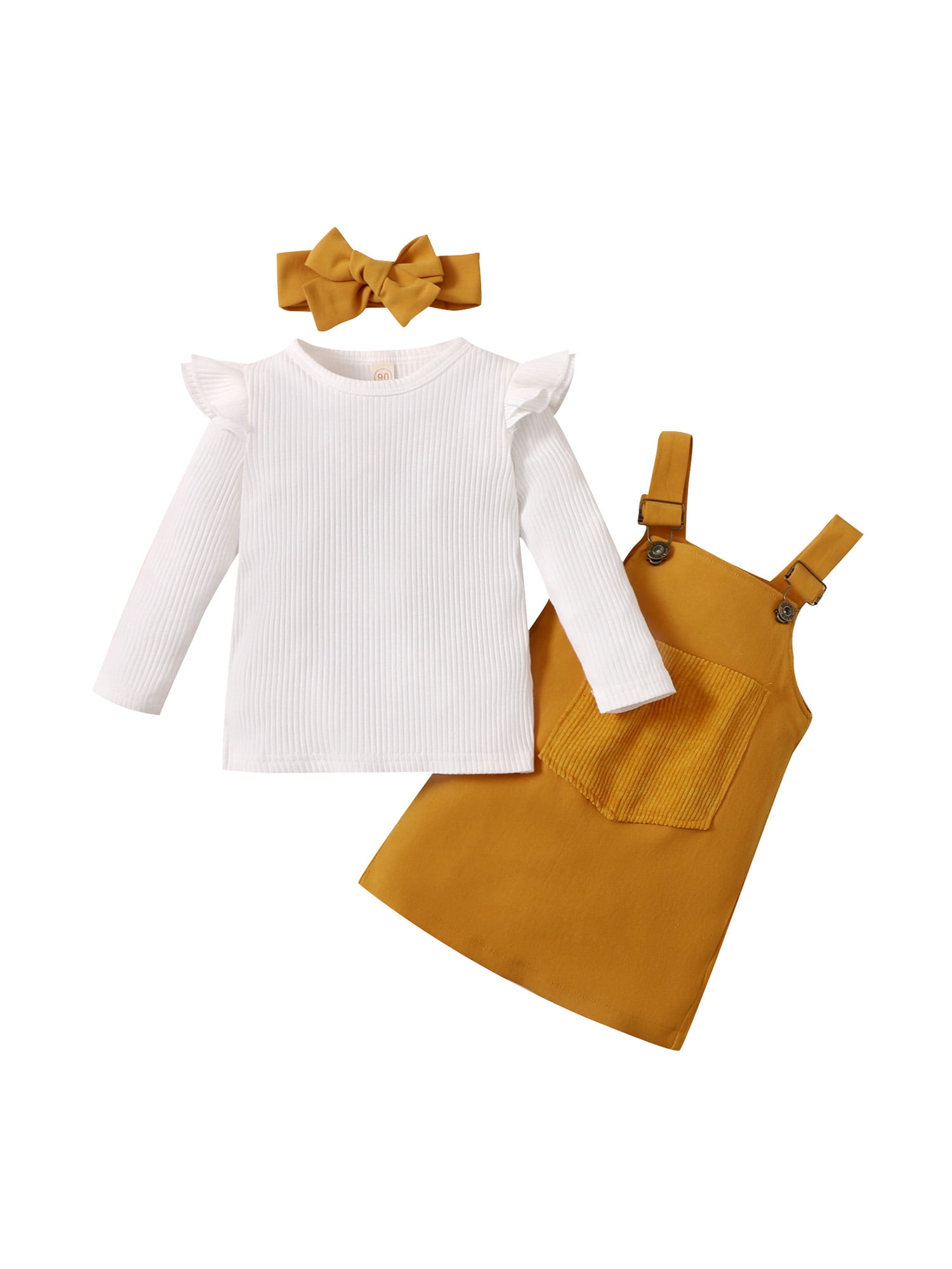 Lieserram Kids Girls Clothes Set Fall Baby Girl Long Sleeve Solid ...