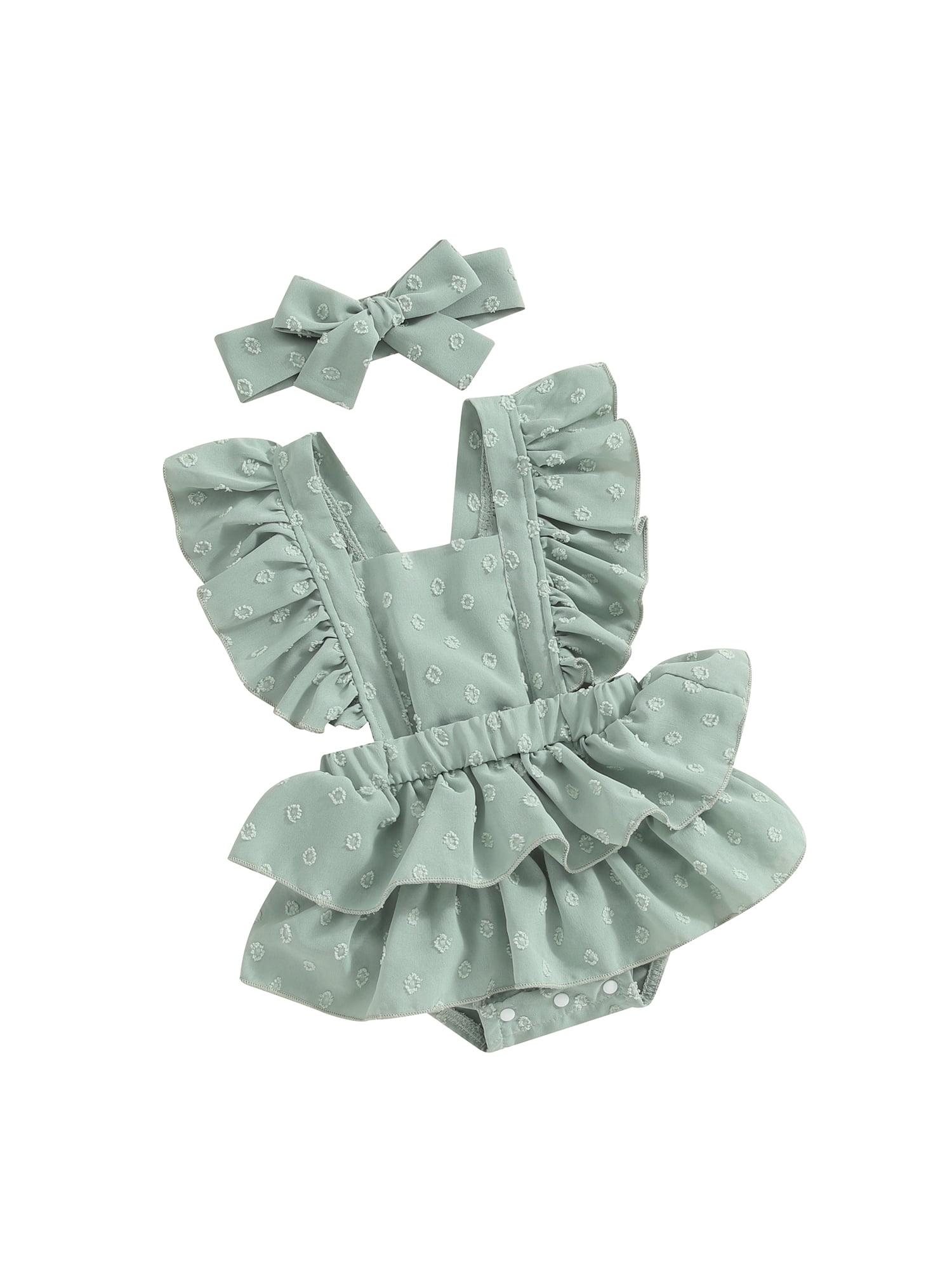 Lieserram Newborn Girl Romper Dresses Outfit, 0 3 6 12 18 Months Fly ...
