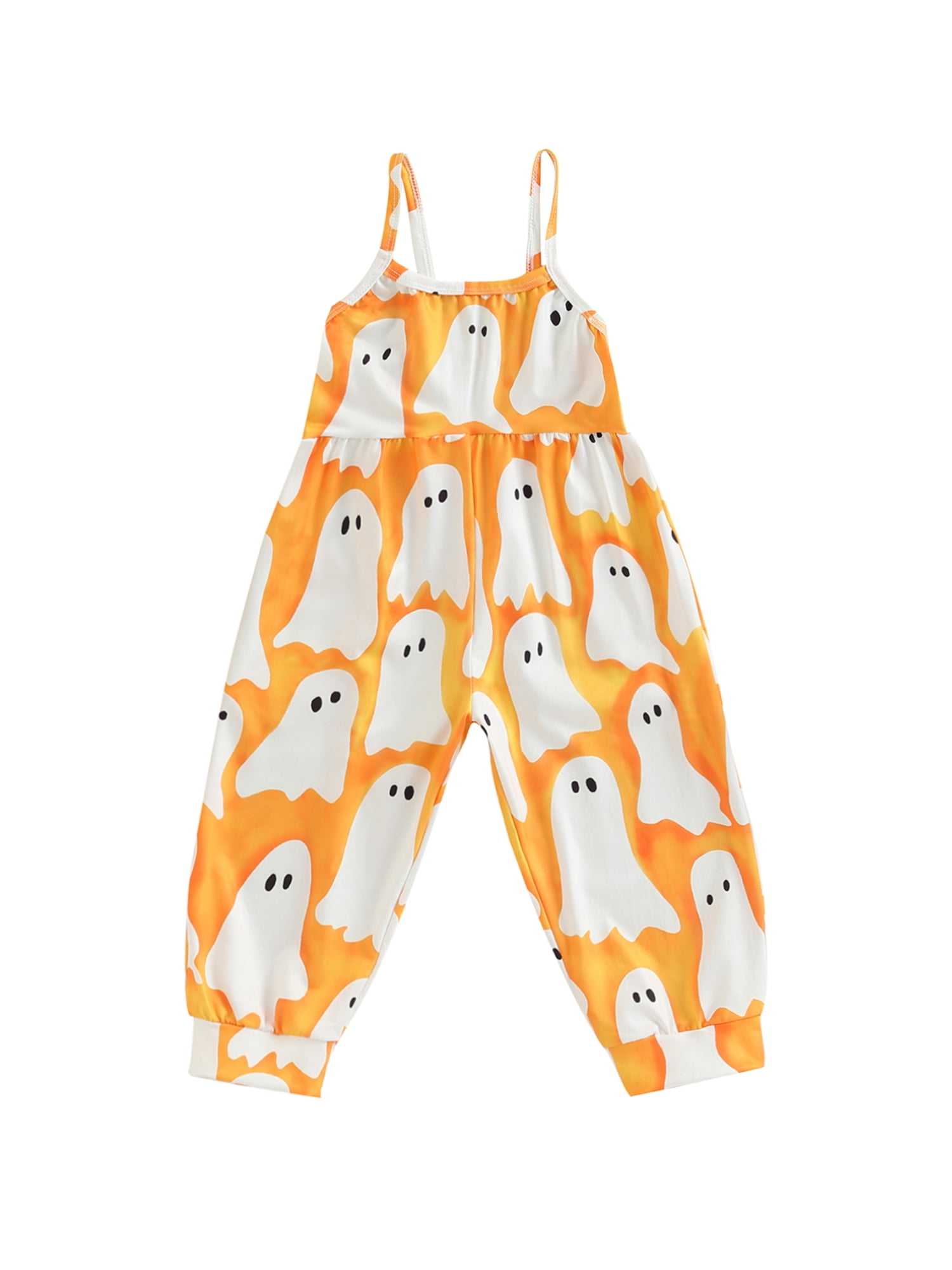Lieserram Toddler Kids Girls Halloween Romper 1T 2T 3T 4T 5T 6T Ghost/Cartoon Cat Pumpkin Print ...