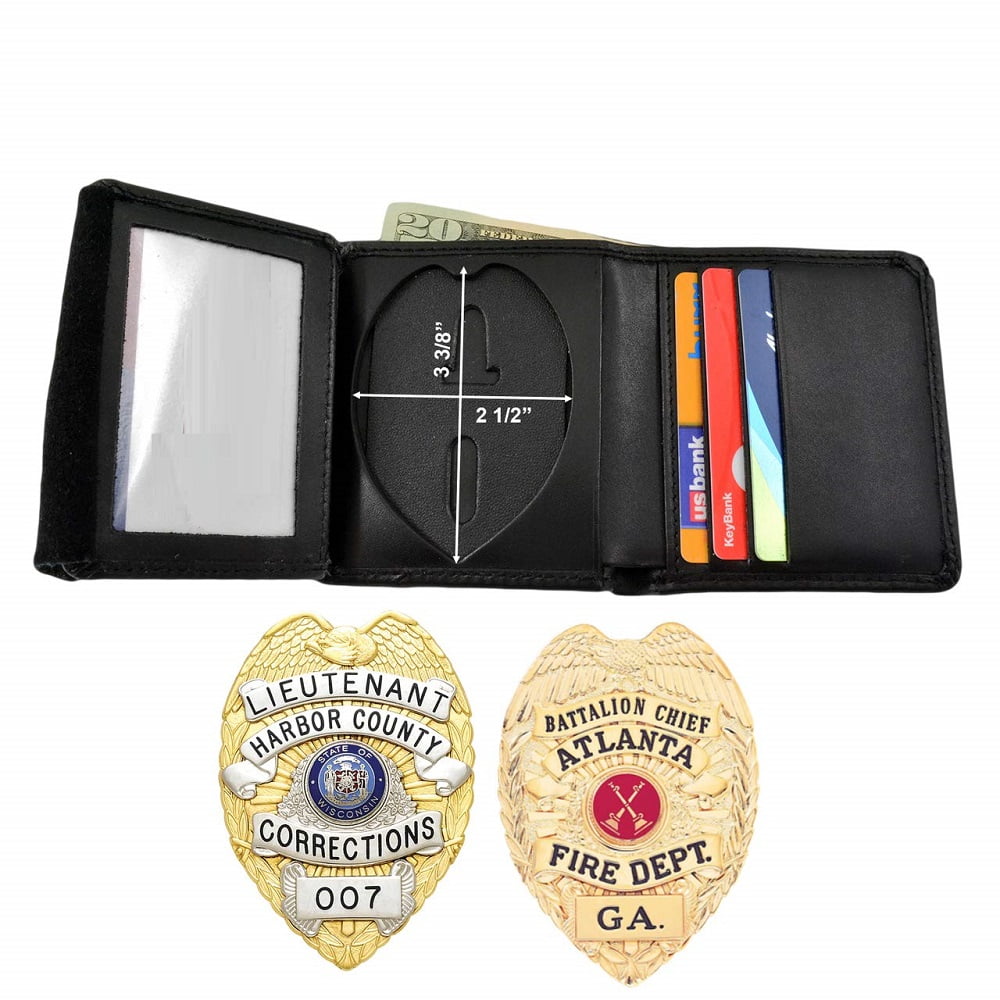 Lieutenant Harbor County Corrections 007 Unisex Grain Leather Bifold ...