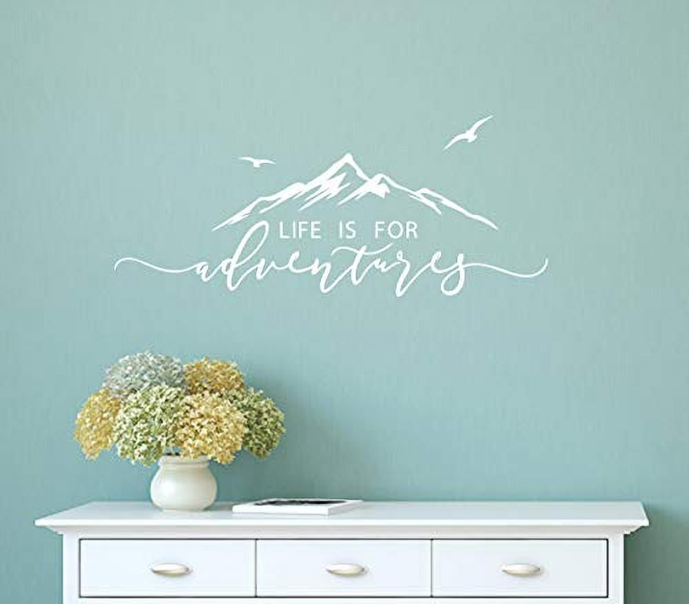 Life is for Adventures Wall Decal Quote Decal Mountain Design Wall ...