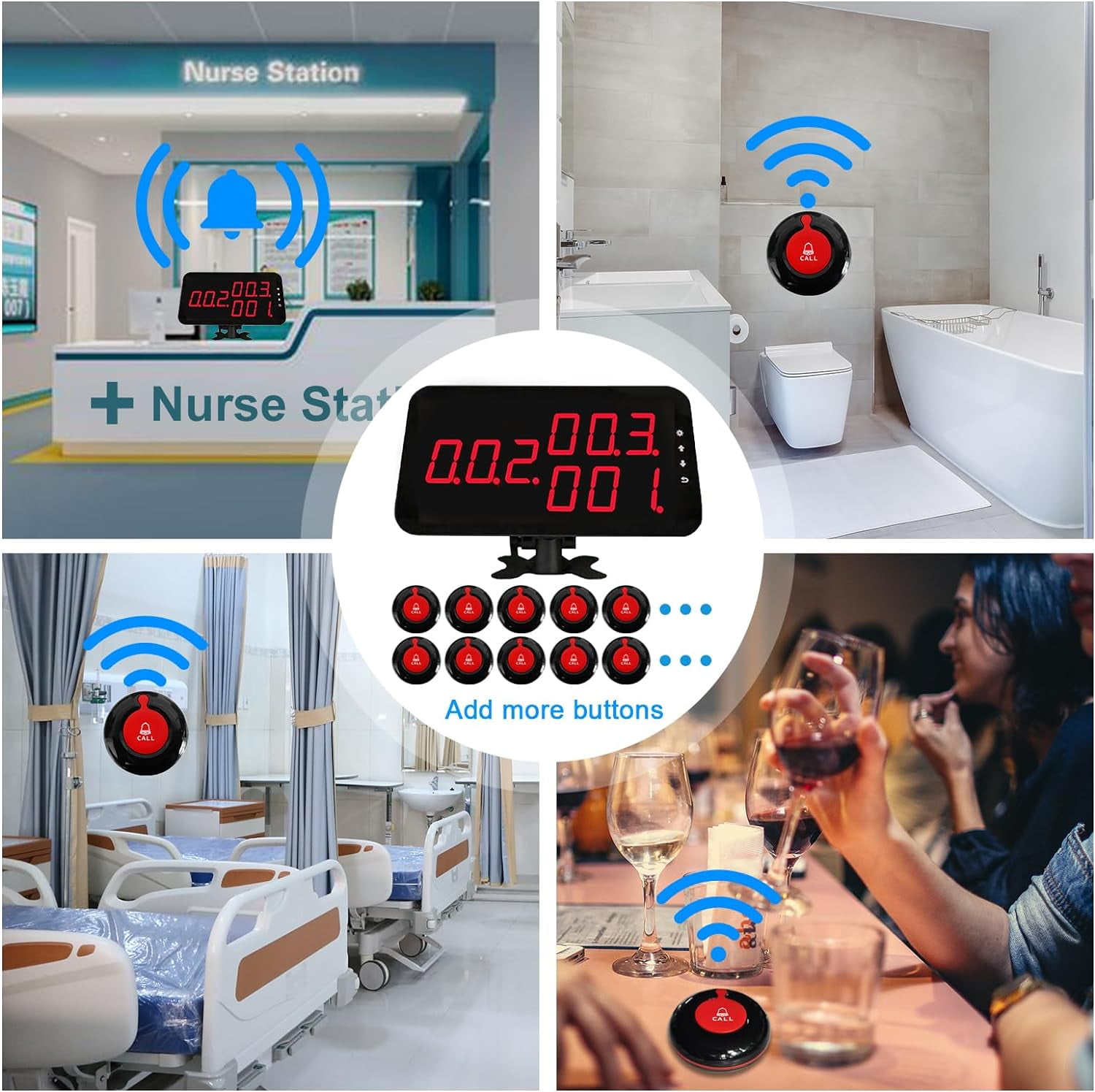 Life Alert Call Button Caregiver Pager 1 Elderly Monitoring 10 Call ...