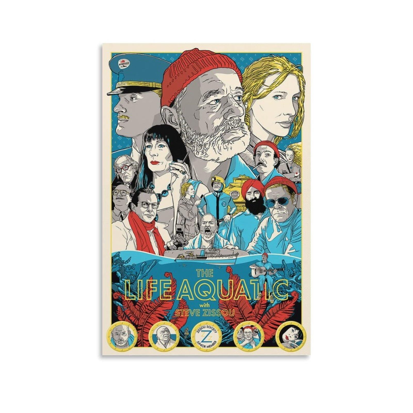 The Life Aquatic with Steve Zissou Adventure Comedy Movie Poster (1 ...