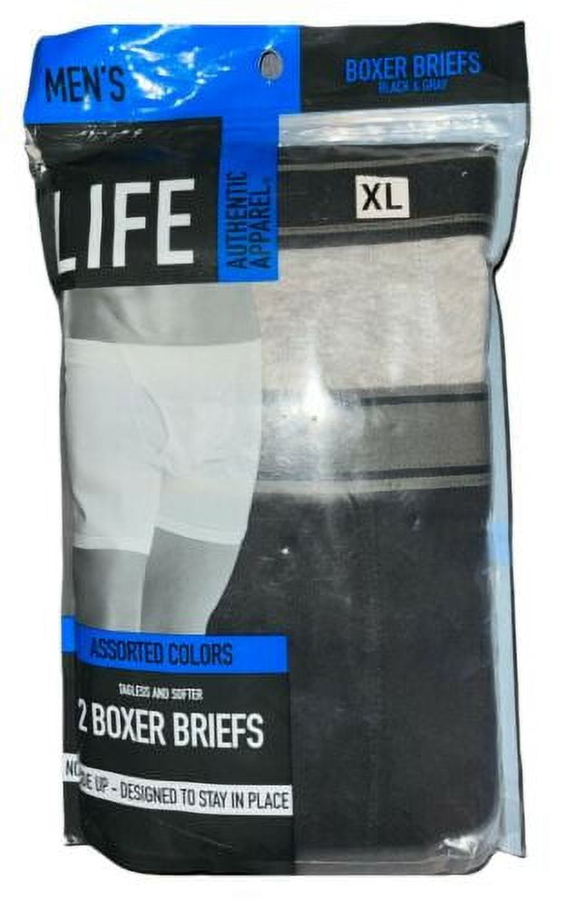 Life Authentic Apparel 2 Pack Men boxer briefs (Black & Gray) - Walmart.com