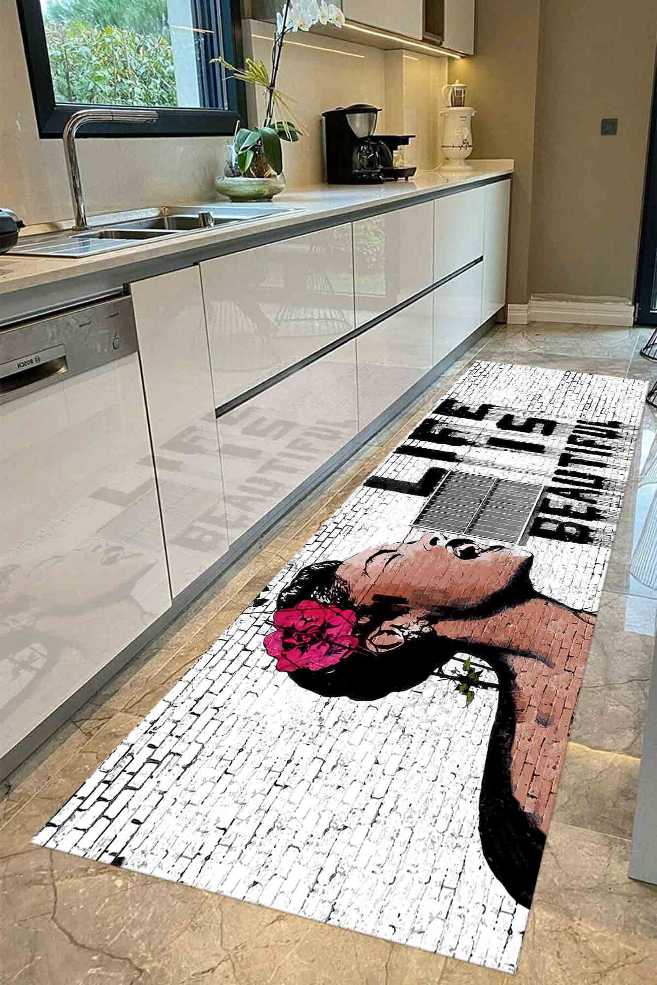 Life Is Beautiful Rug, Banksy Girl Rug, Personalized Gift Rug, Luxury ...
