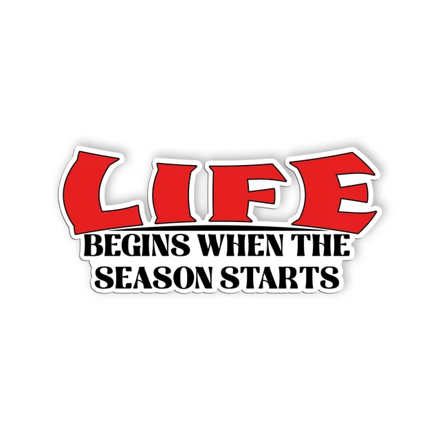 Life Begins When The Season Starts Sticker Baseball Love Sticker Phone ...