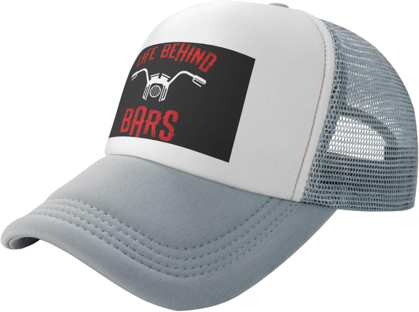 Life Behind Bars Motorcycle Biker- Outdoor Baseball Hat Adjustable Mesh ...