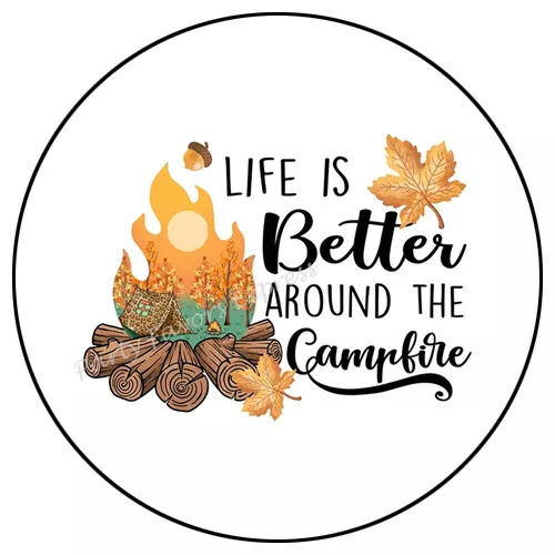 Life Is Better Around The Campfire Sticker Party Favors Sticker ...