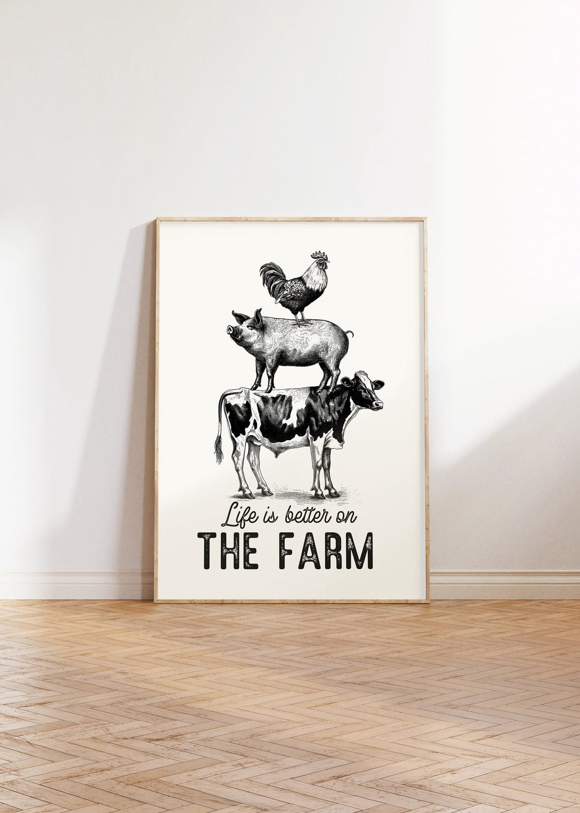 Life Is Better On The Farm, Modern Farmhouse Wall Art, Cottage Core ...