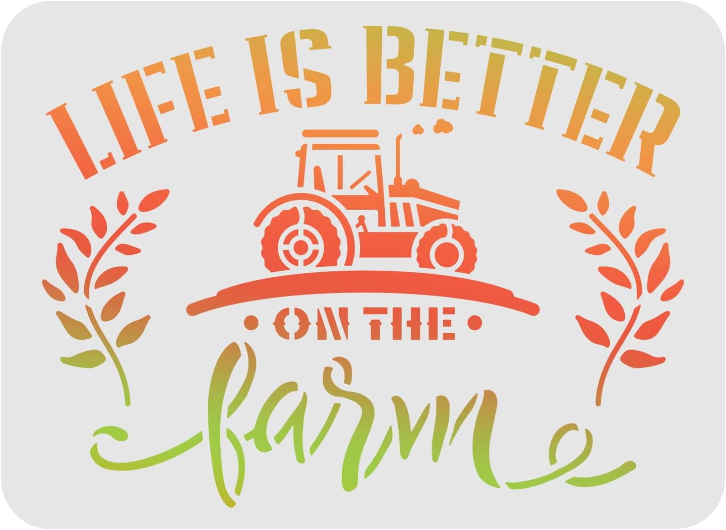 Life is Better On The Farm Stencil Template 11.6x8.3 inch Plastic ...