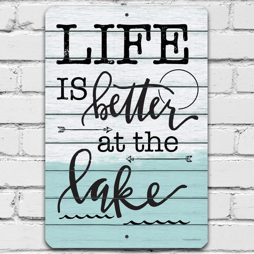 Life is Better at The Lake - Great Lake House Decor, Cabin and Lake ...