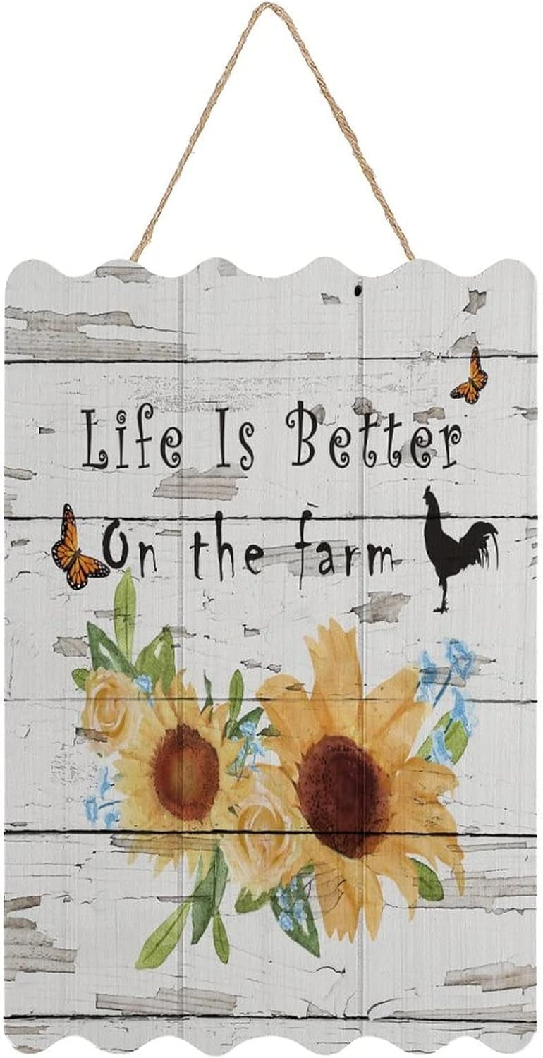 Life is Better On The Farm Wall Art Décor Signs Inspirational Wood ...