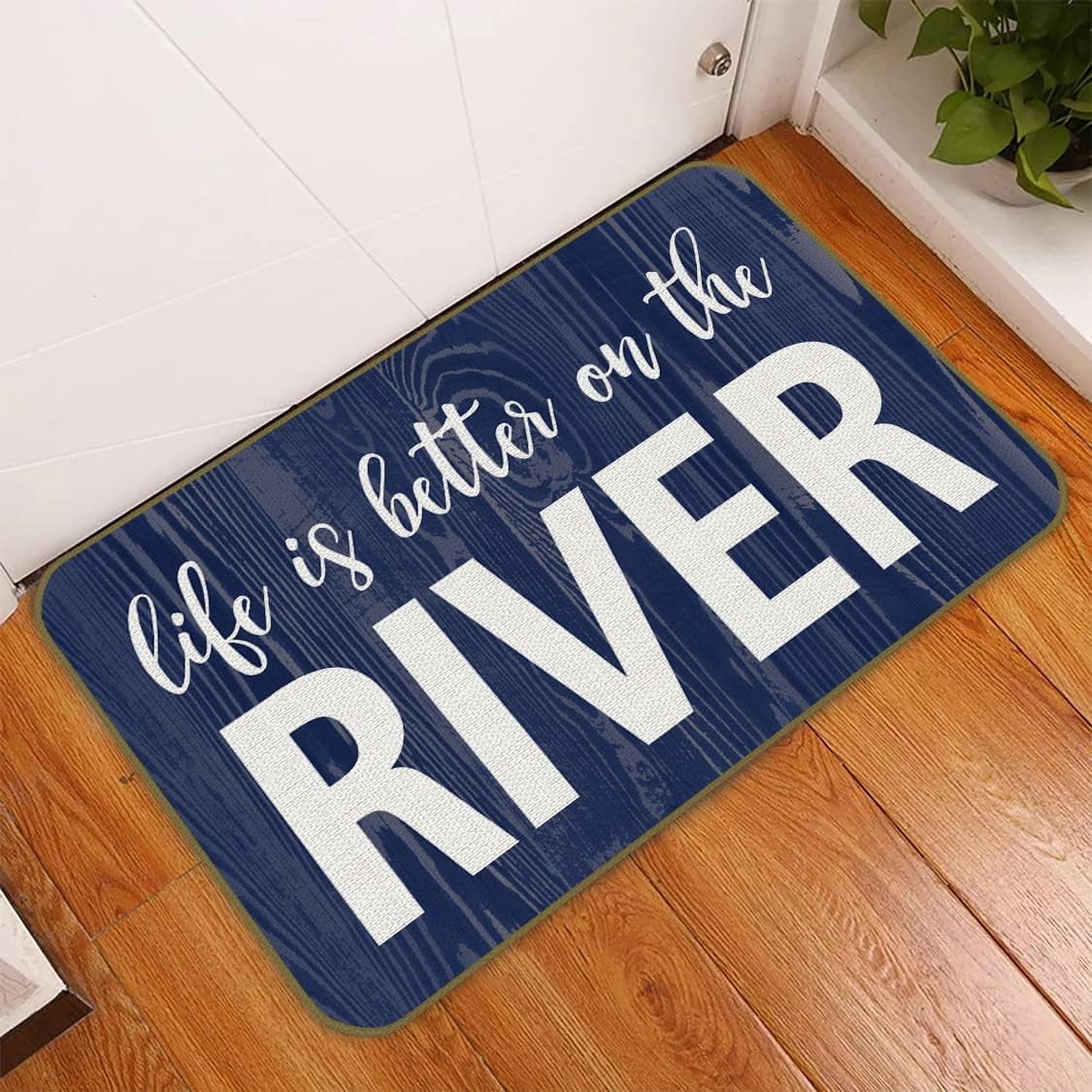 Life is Better On The River Decorative Doormat,Funny River Floor Mats ...
