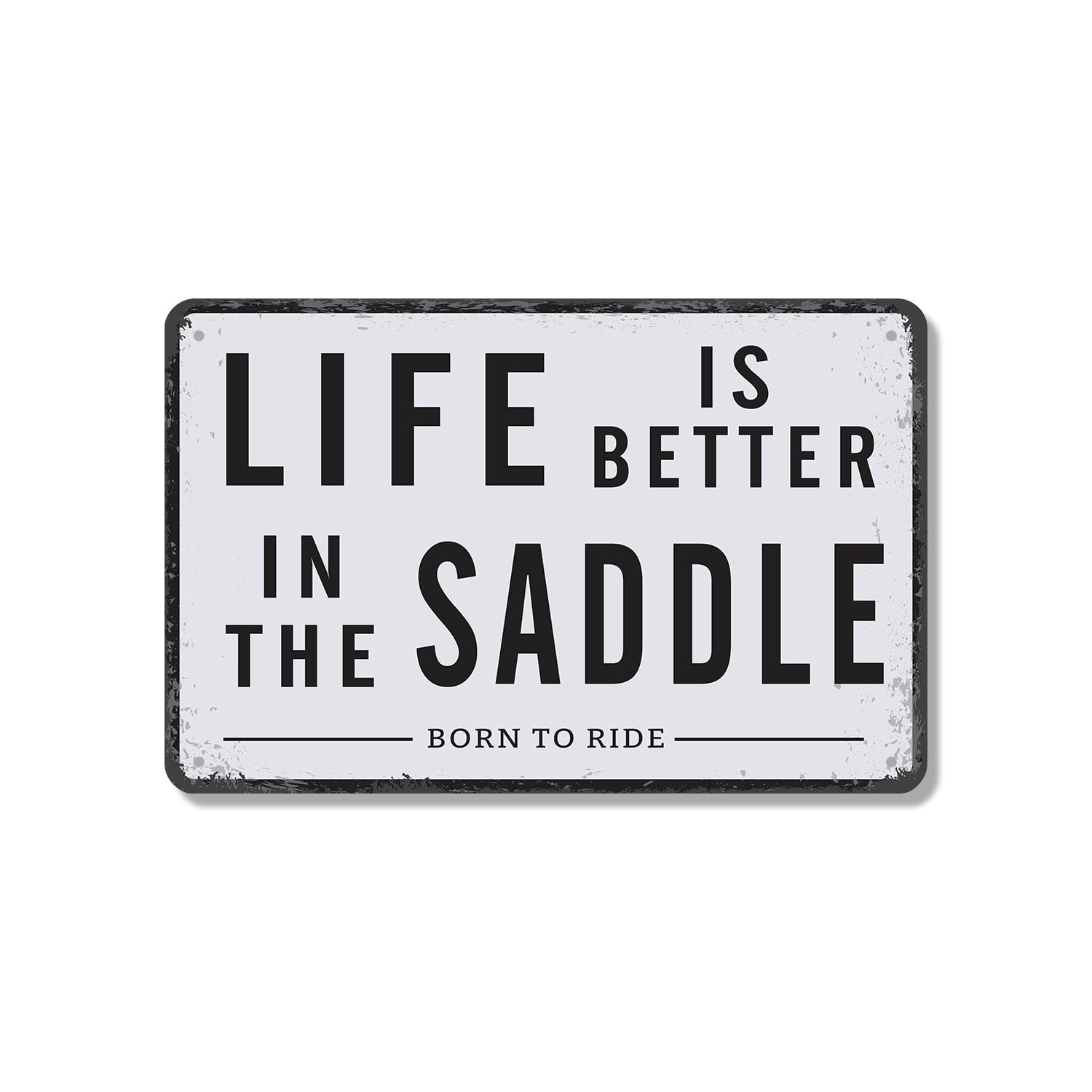 Life Is Better In The Saddle Rustic Custom 18 Inch x 24 Inch Novelty ...
