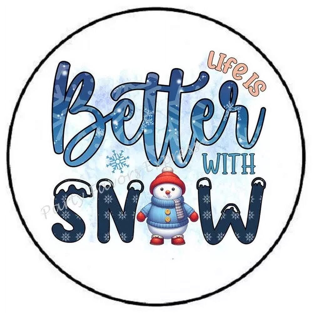 Life Is Better With Snow Winter Sticker Party Favors Sticker Envelope ...