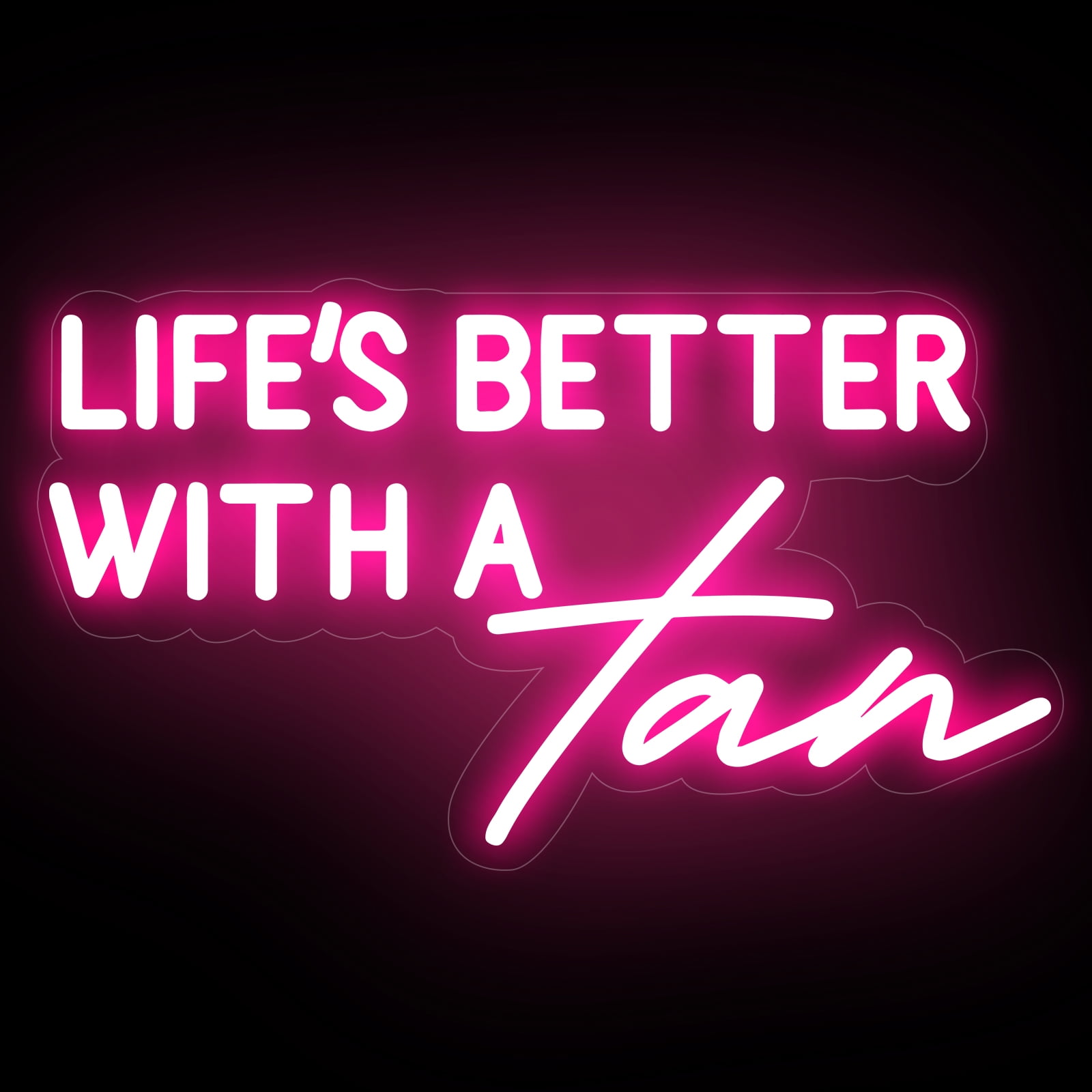 Life Is Better With A Tan Neon Sign,Beauty Salon LED Sign,Tanning Salon ...