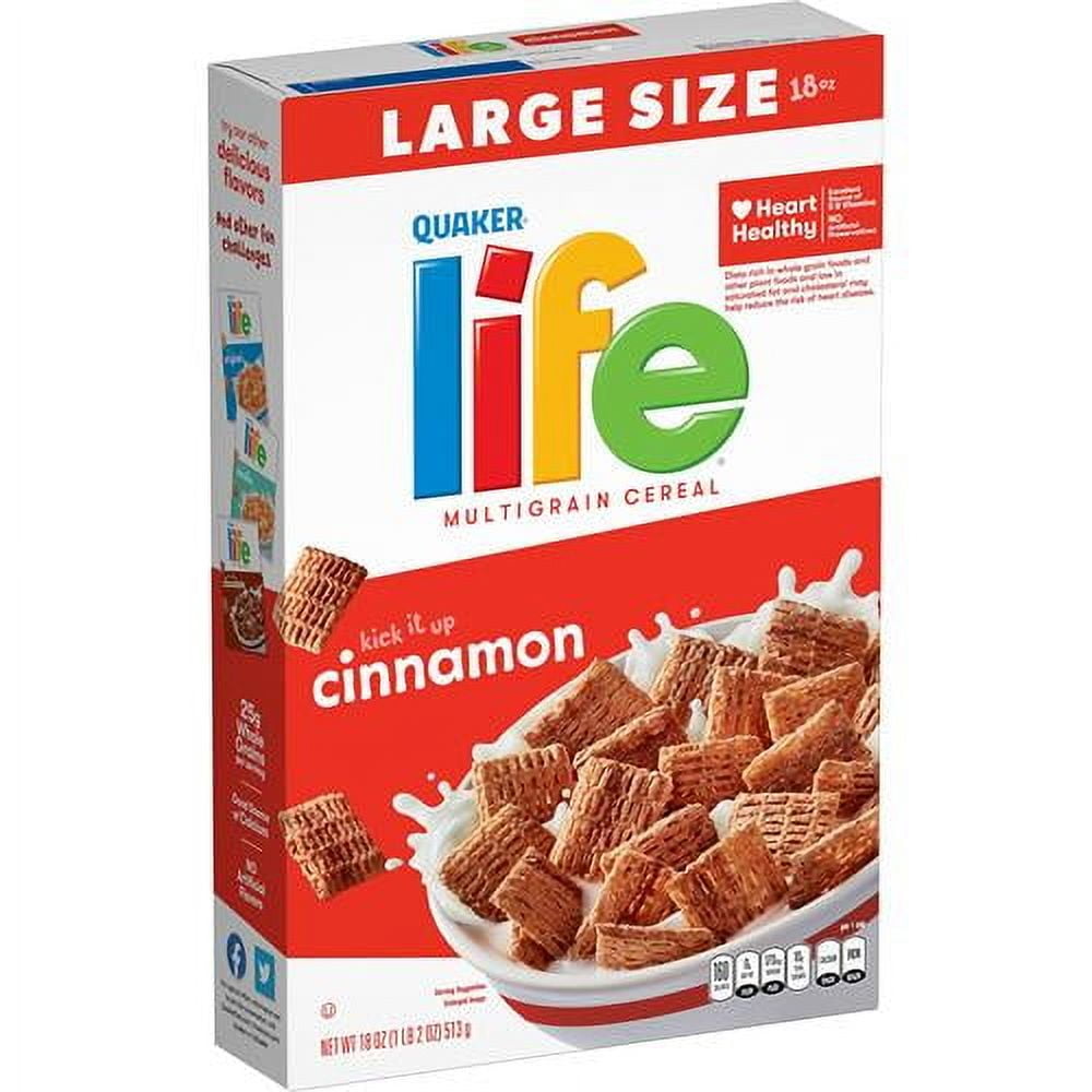 Life Breakfast Cereal, Cinnamon, 18Oz Box - Walmart.com