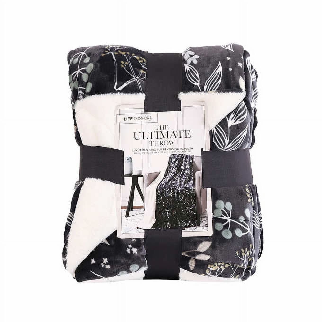 Life Comfort Ultimate Faux Fur Throw 60” x 70” - Blue - Walmart.com