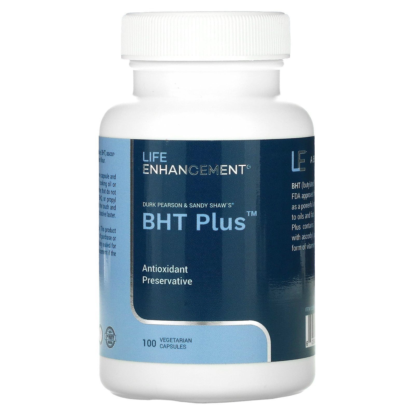 Life Enhancement BHT Plus, 100 Vegetable Capsules, Antioxidant ...