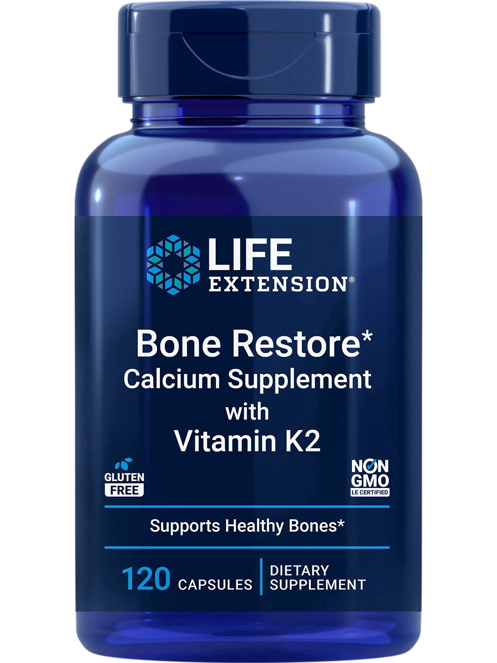 Life Extension Bone Restore with Vitamin K2, 120 Capsules, Bone ...