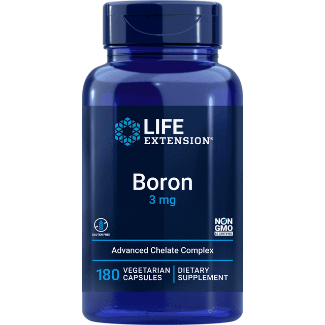 Life Extension Boron 3mg Vegetarian Capsules, 180 Count - Advanced ...