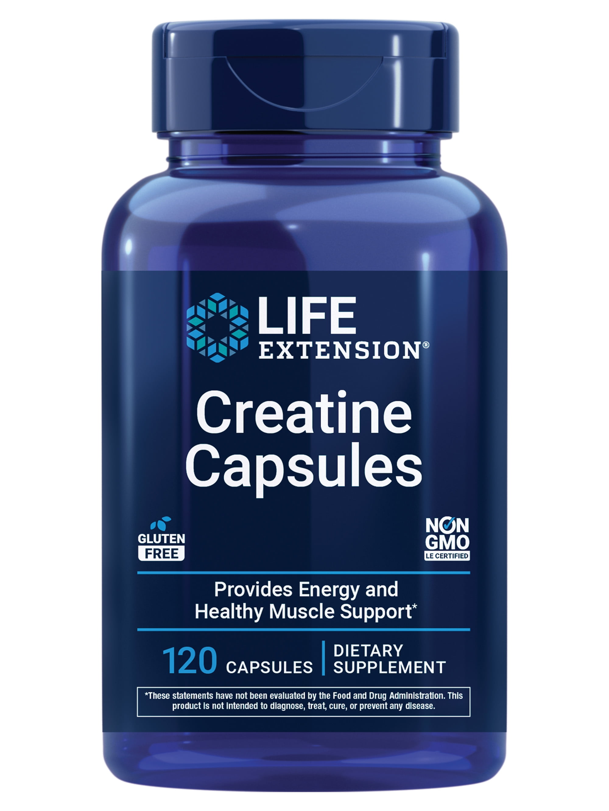 Life Extension Creatine Capsules, Creatine Monohydrate, Promotes ...