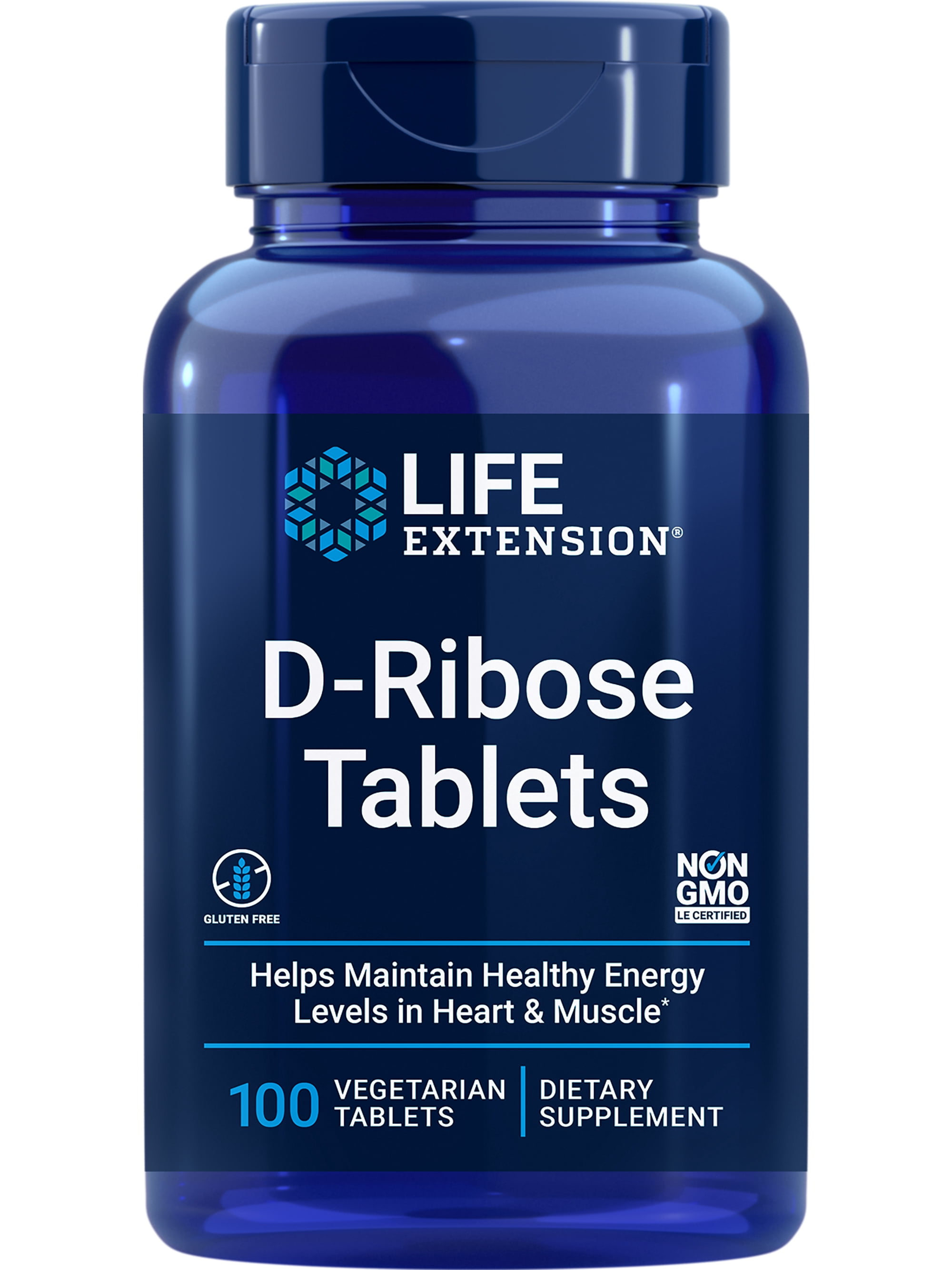 Life Extension D-Ribose Tablets, plus calcium, helps maintain healthy ...