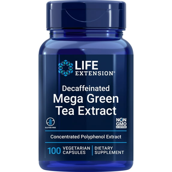 Life Extension Decaffeinated Green Tea Extract, Rich in Polyphenols ...