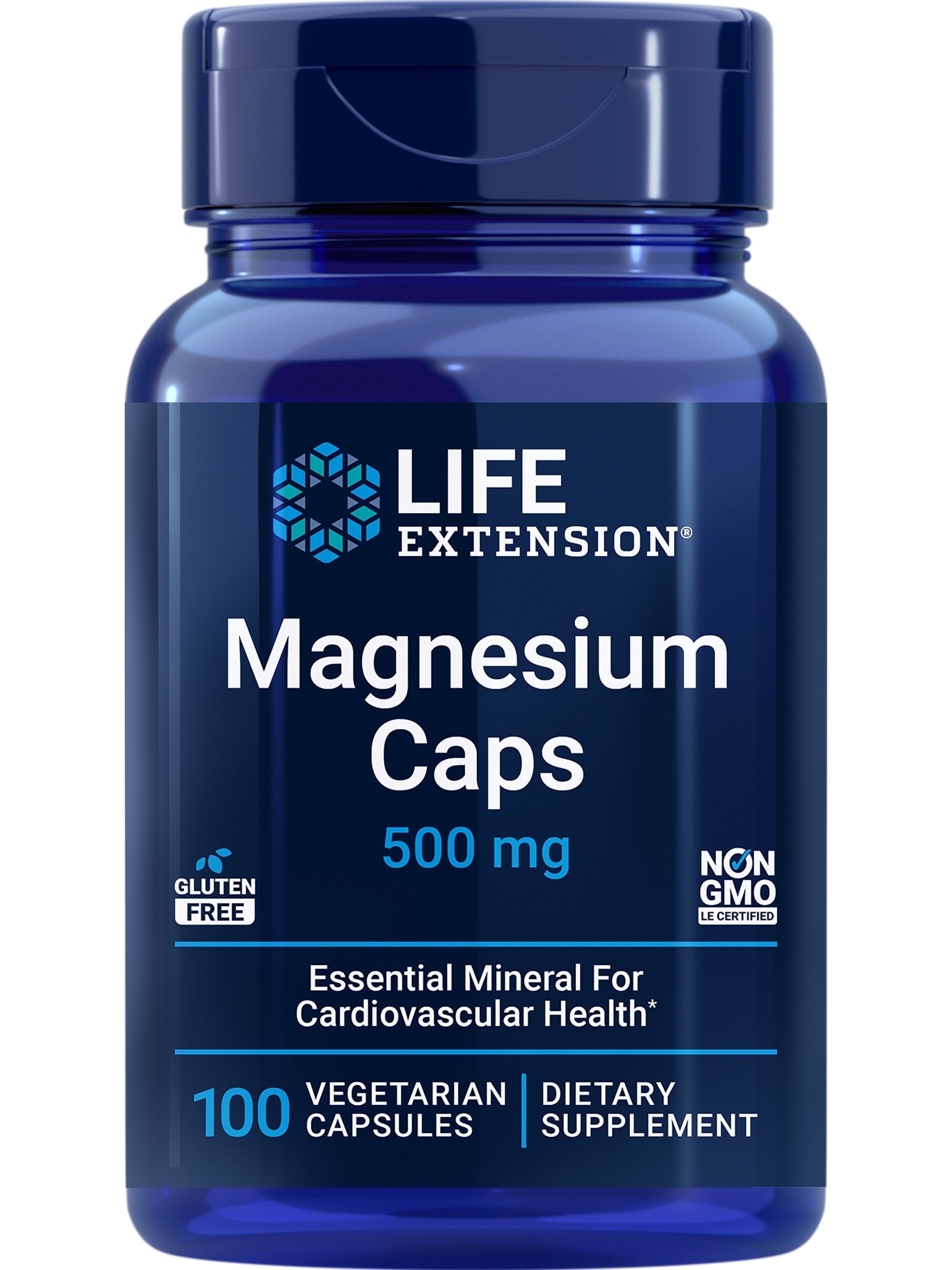 Life Extension Magnesium Caps, 500mg, Magnesium Oxide, Magnesium ...