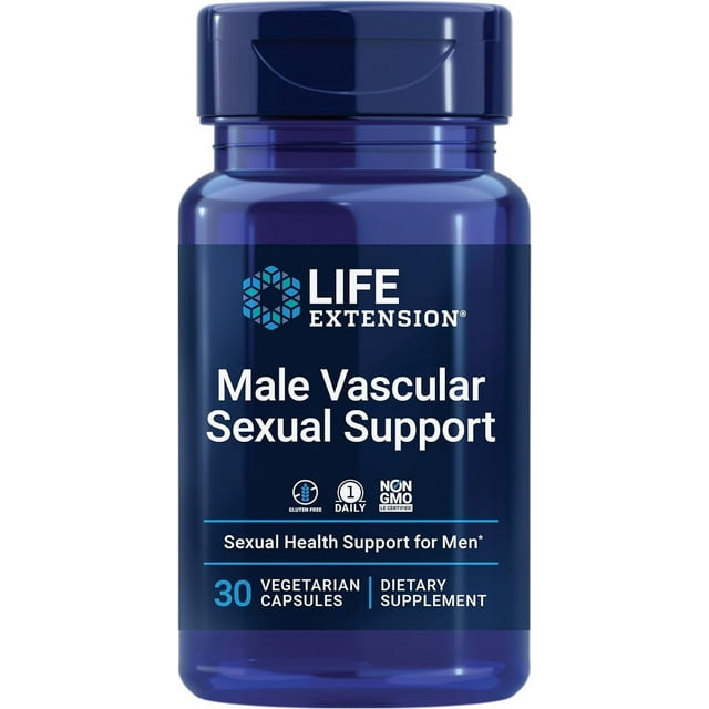 Life Extension Male Vascular Sexual Health Support Hormone Free Black Ginger Extract Supplement