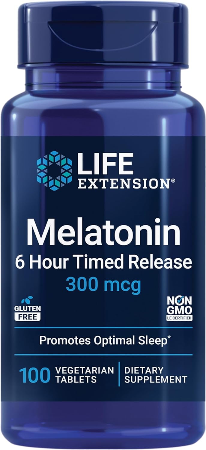 Life Extension Melatonin 6 Hour Timed Release 300 Mcg Extended