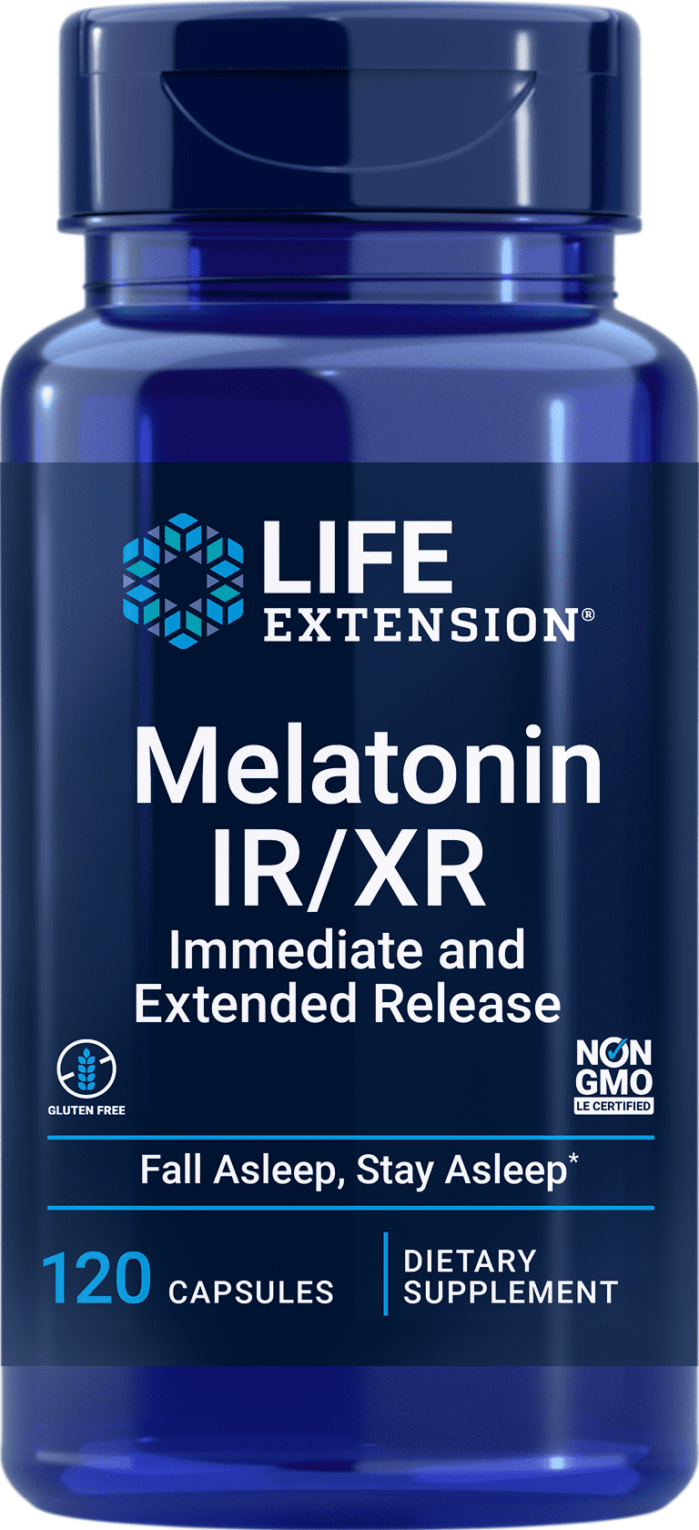 Life Extension Melatonin IR/XR, Immediate Release & Extended Release ...