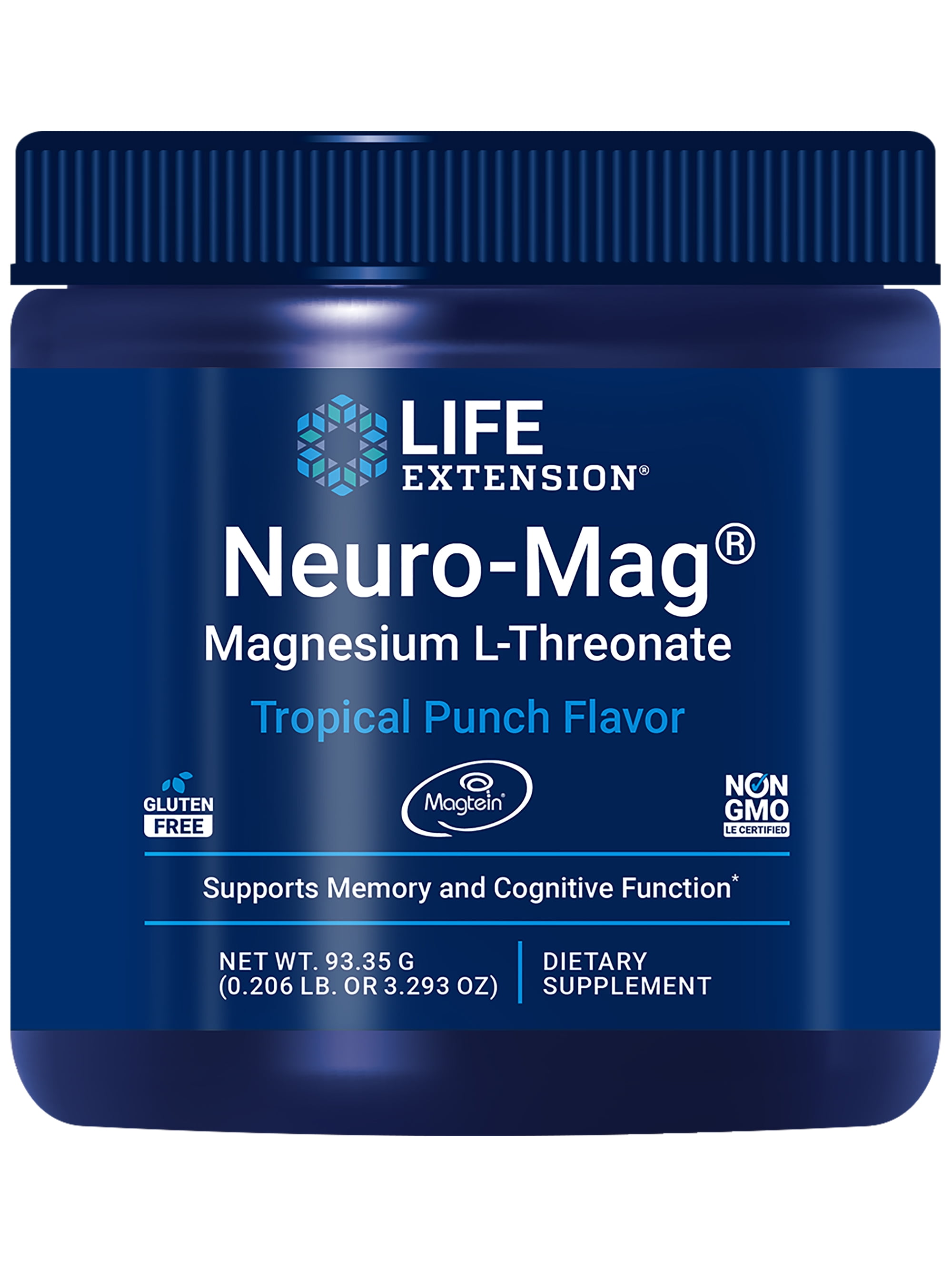 Life Extension Neuro-Mag Magnesium L-Threonate Powder (Tropical Punch ...