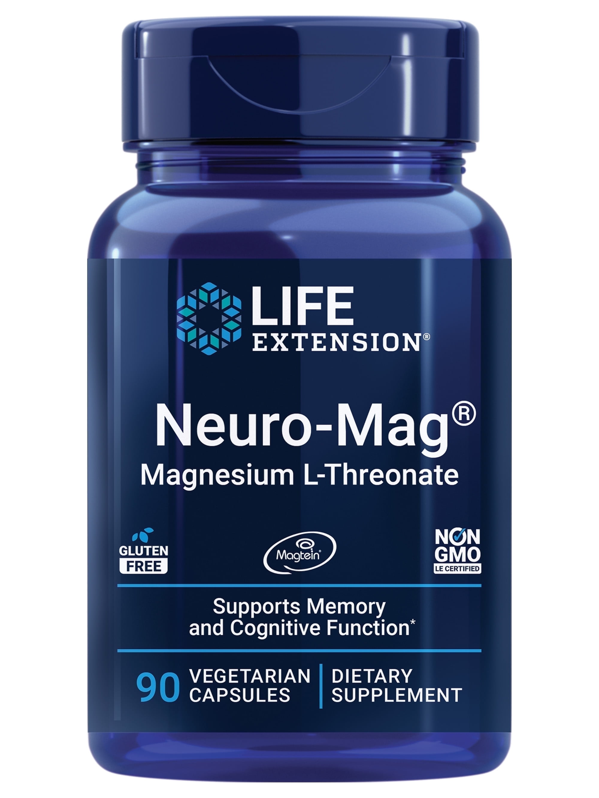 Life Extension Neuro-Mag Magnesium L-Threonate, Brain Health Supplement ...