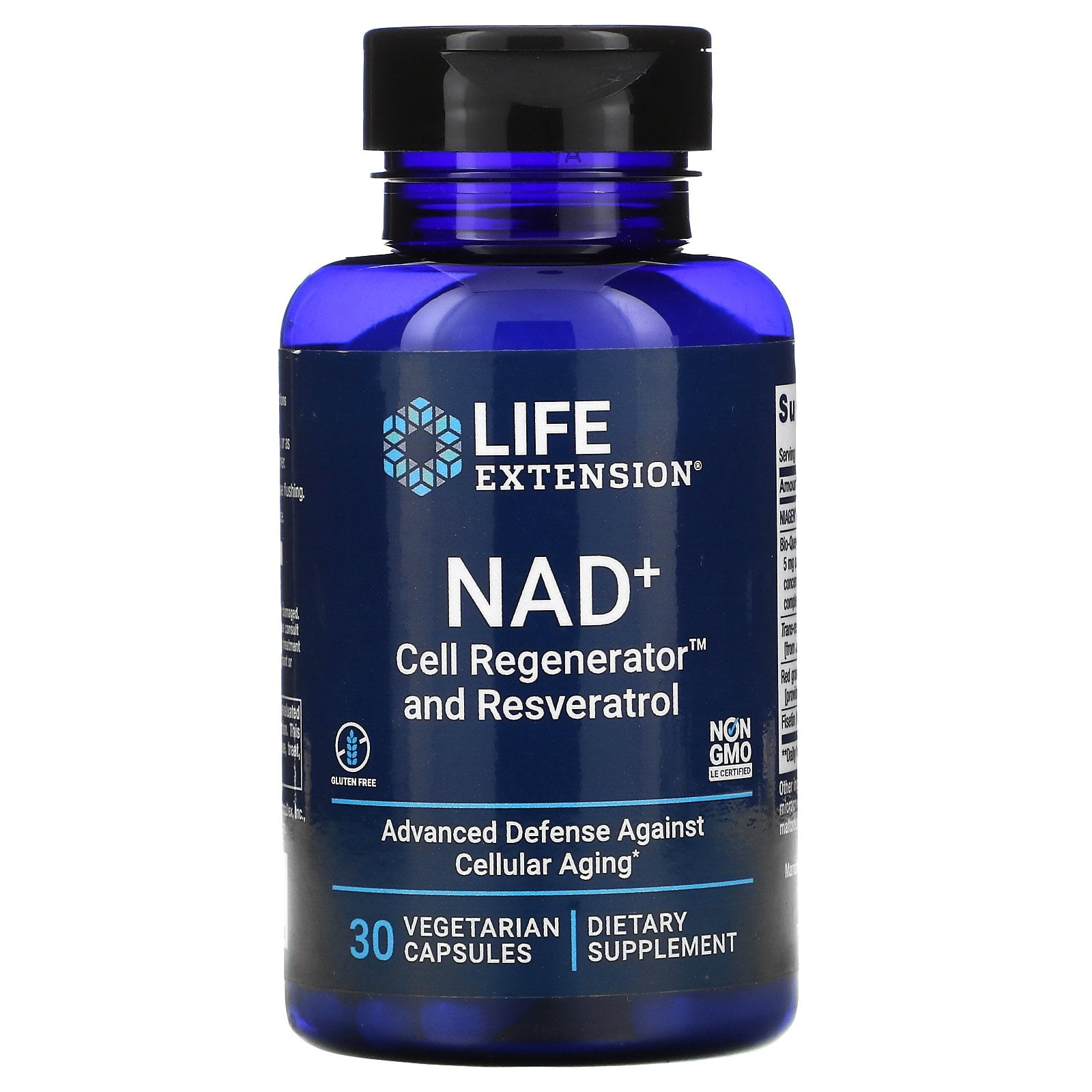 Life Extension Optimized Nad+ Cell Regenerator and Resveratrol 30 Veg ...