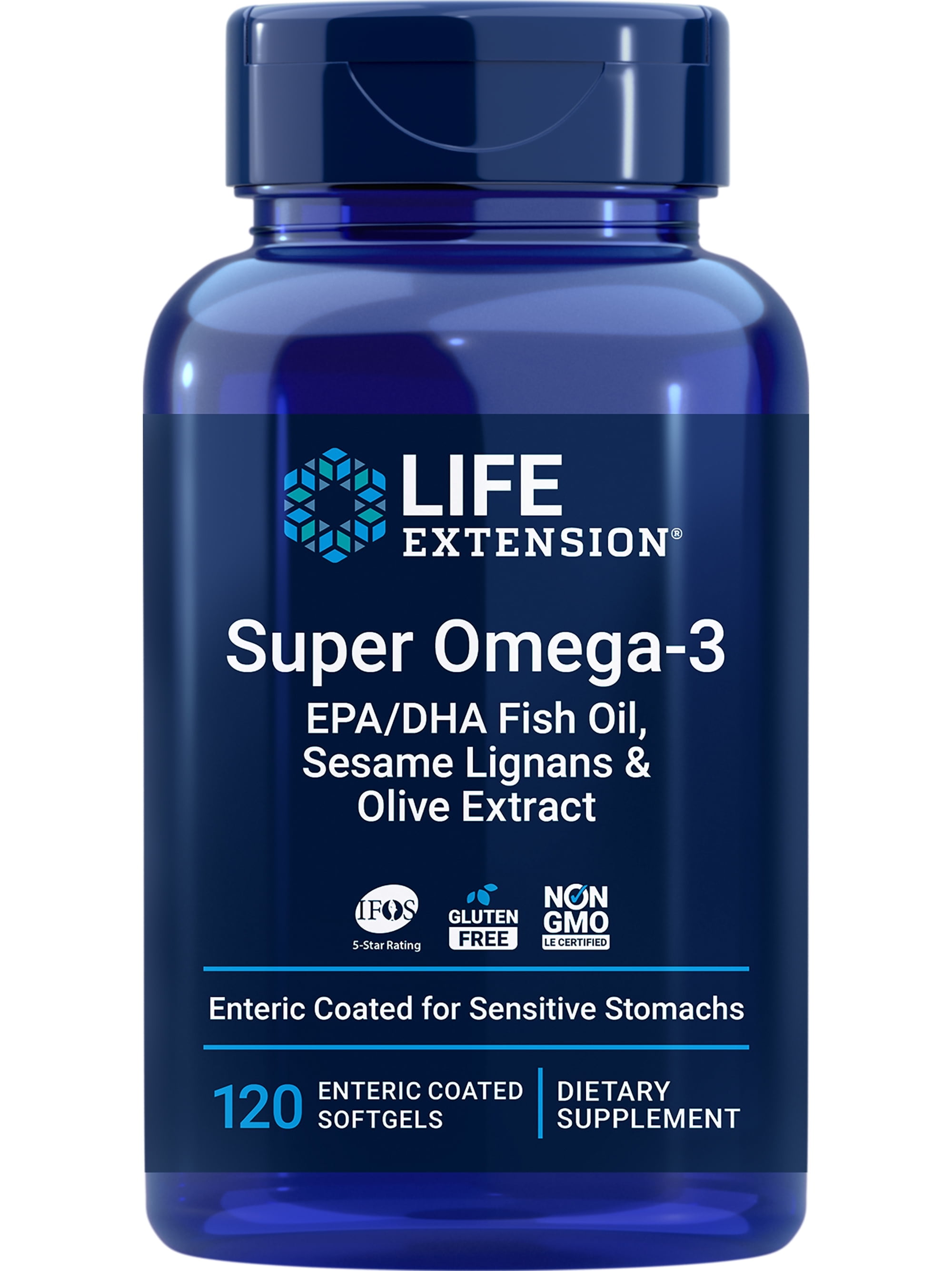 Life Extension Super Omega-3 EPA-DHA - Fish Oil Supplement with Sesame ...