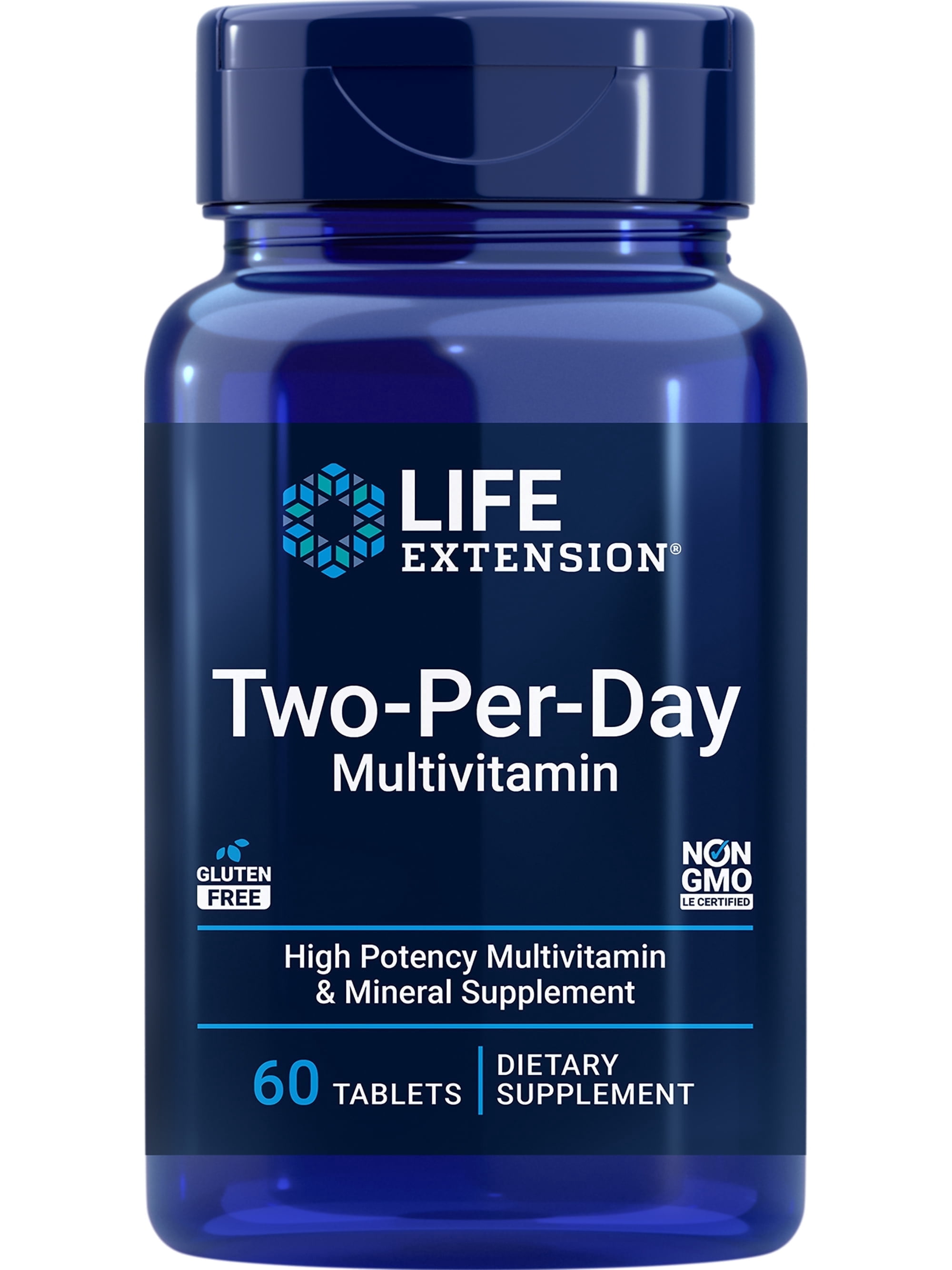 Life Extension Two-Per-Day Multivitamin, 60 Tablets, Broad Spectrum ...