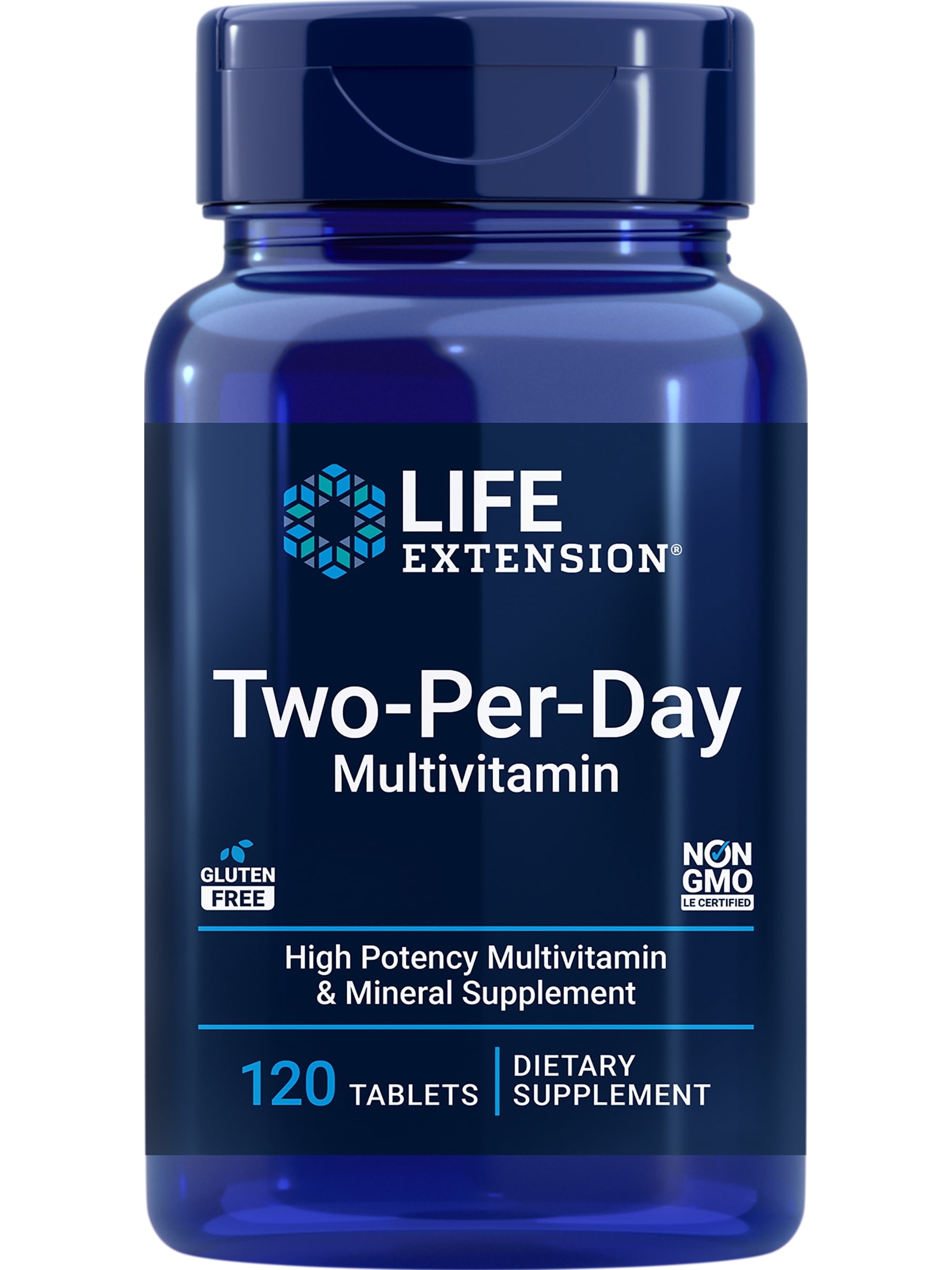 Life Extension Two-Per-Day Multivitamin, Extracts, Non-GMO, Gluten-Free ...